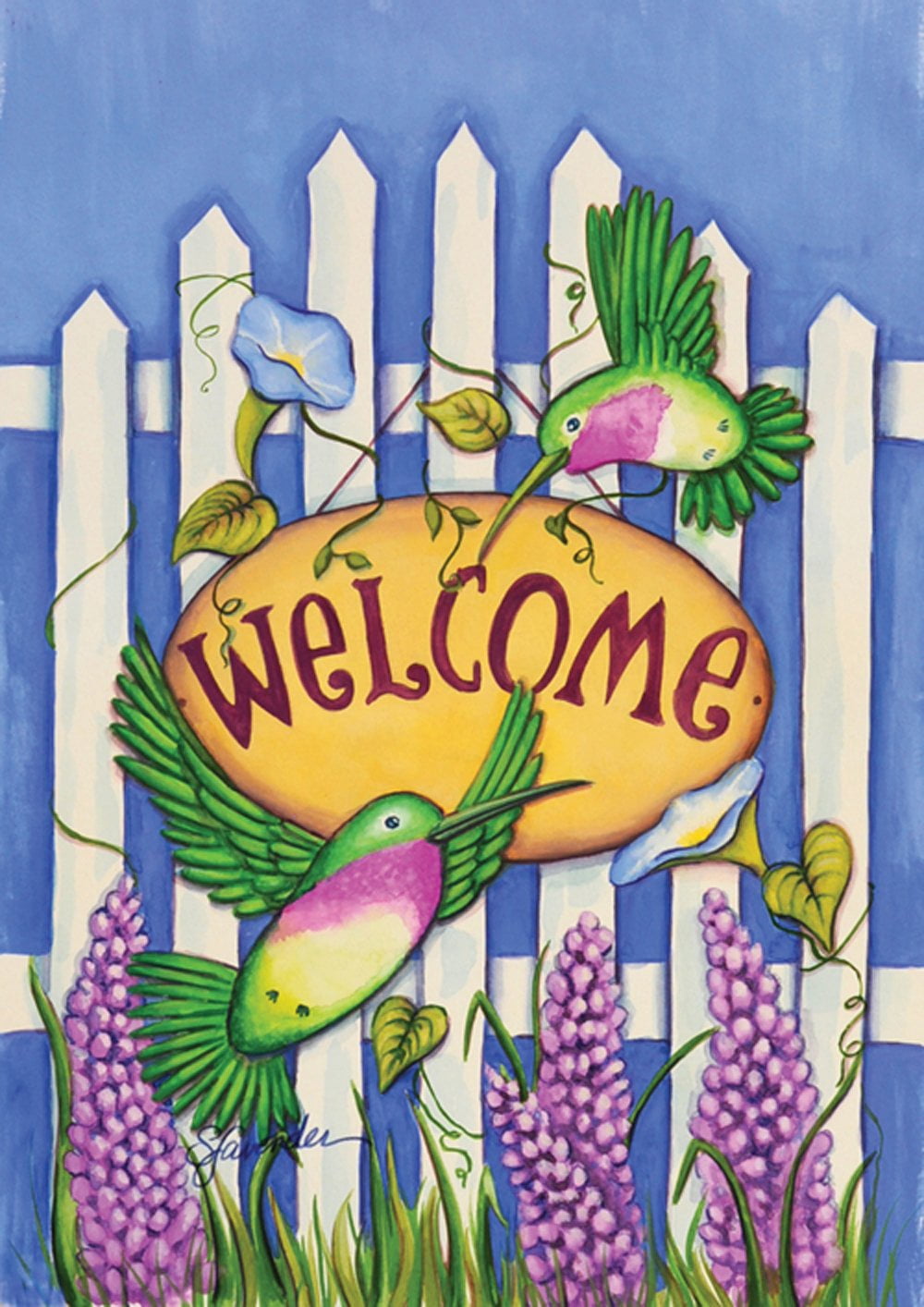 Toland Home Garden Welcome Hummingbirds Bird Welcome Flag Double Sided ...