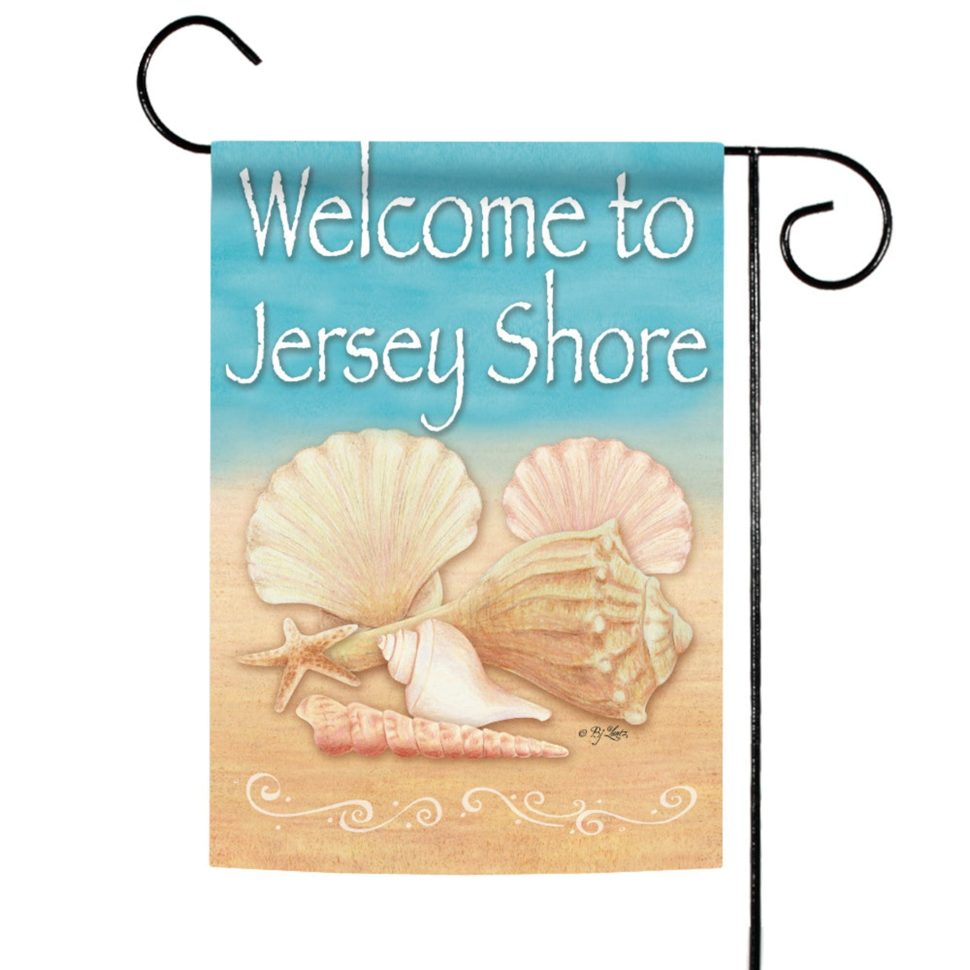 Toland Home Garden Welcome Shells-Jersey Shore Beach Jersey Shore Flag ...
