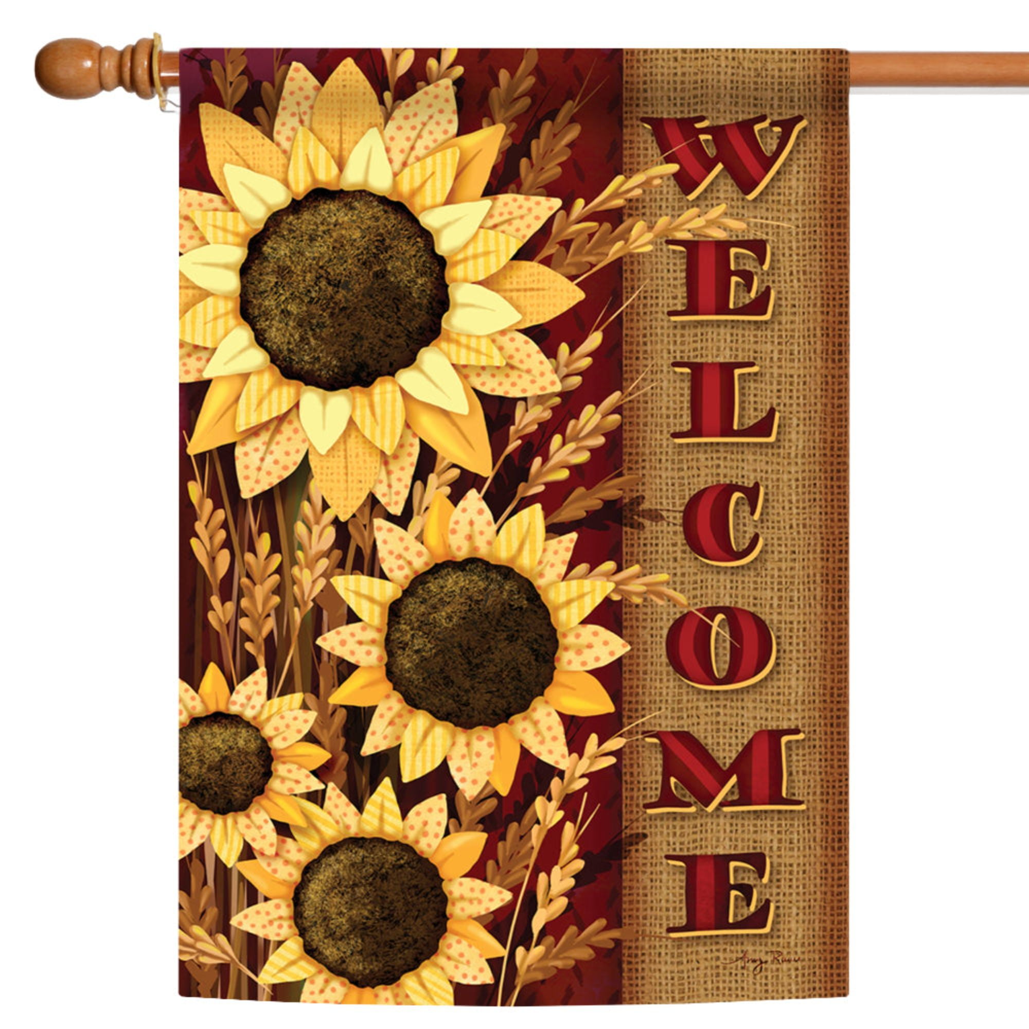 Toland Home Garden Large Size Autumn Outdoor House Yard Flag - Welcome ...