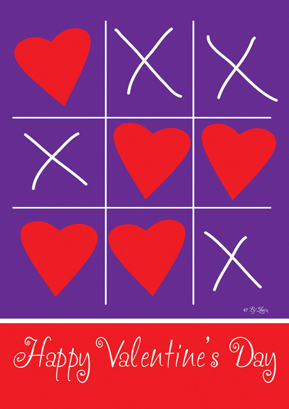 Toland Home Garden XOXO Hearts Valentines Day Valentine Flag Double ...