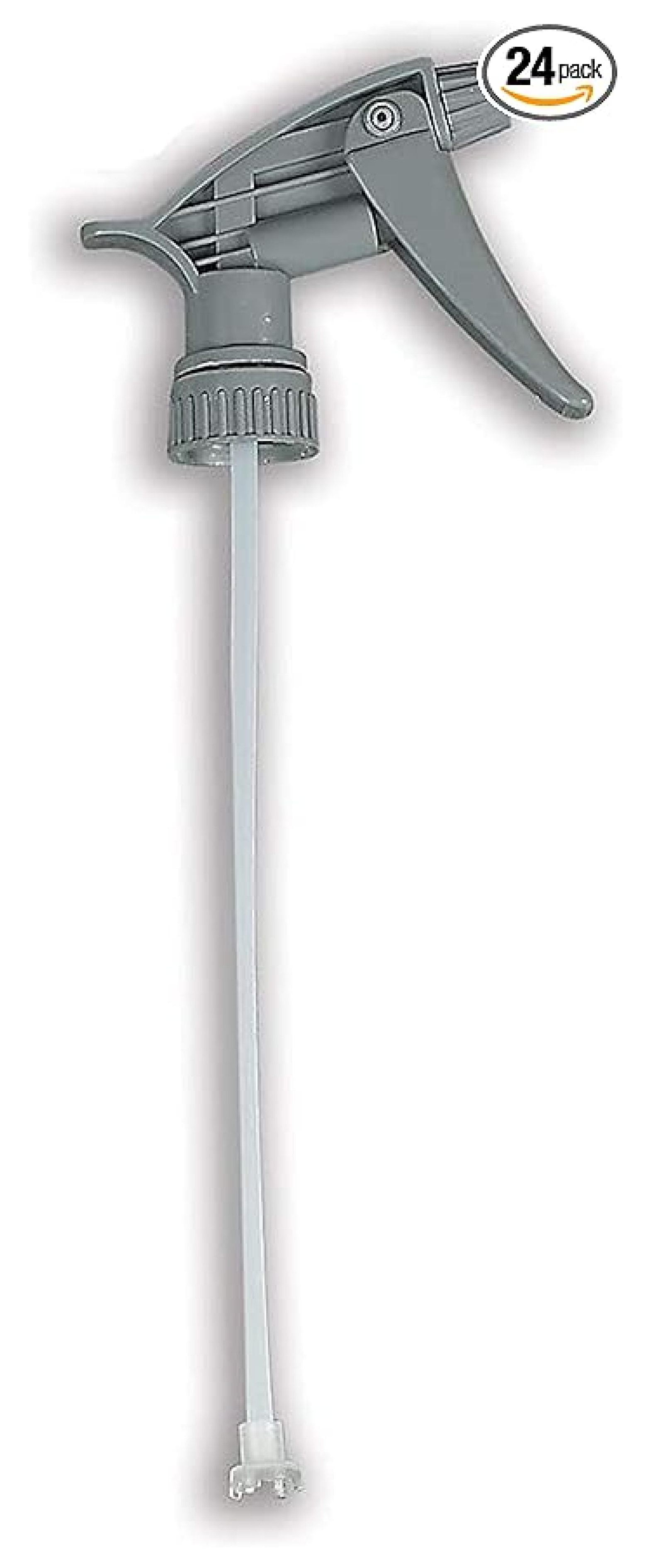 Tolco 320CR Chemical Resistant Trigger Sprayer - 24 Pack - Gray - 9.5" Tube - Auto Detail, Car ...