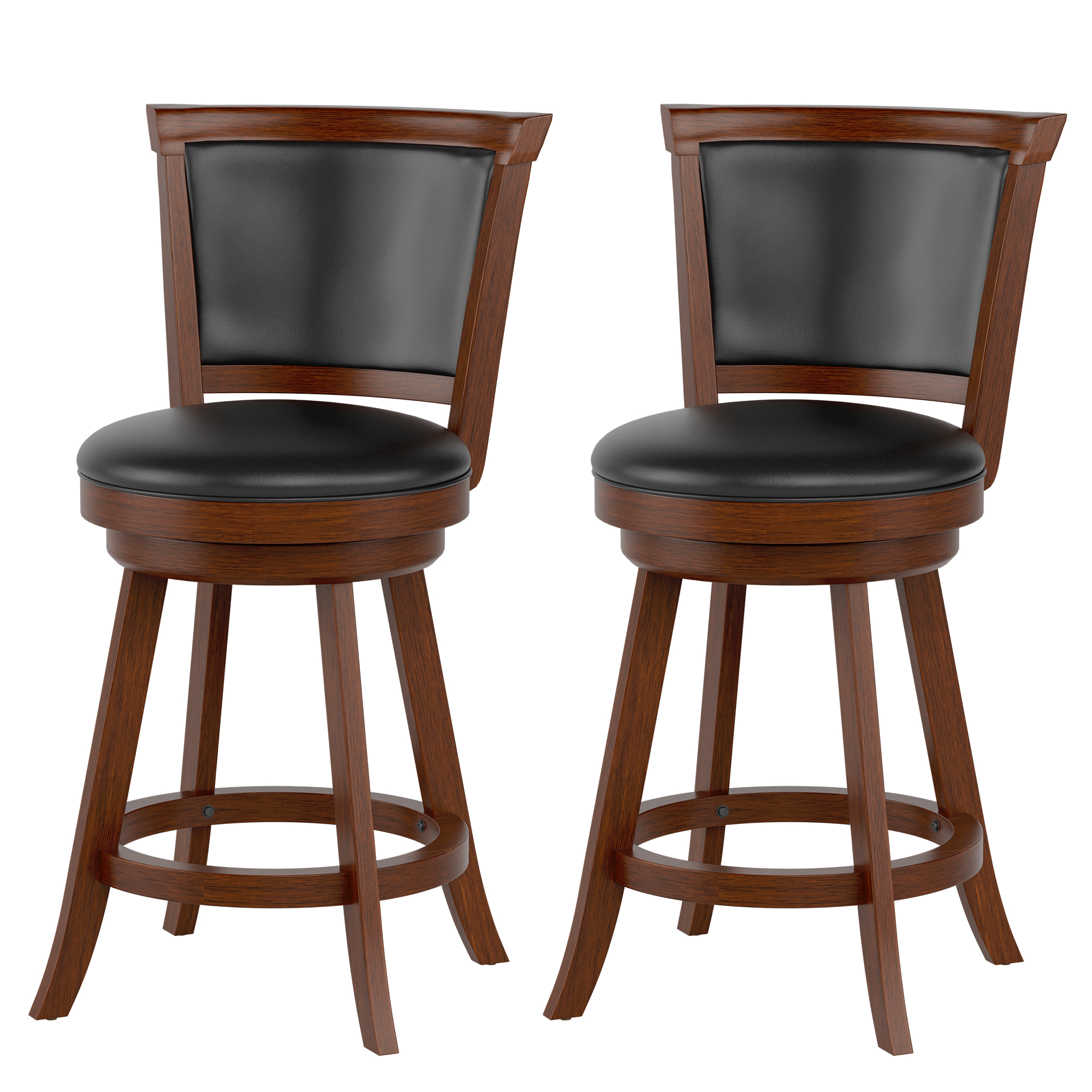 Boraam Palmetto 24" Swivel Counter Stool, Chestnut - Walmart.com
