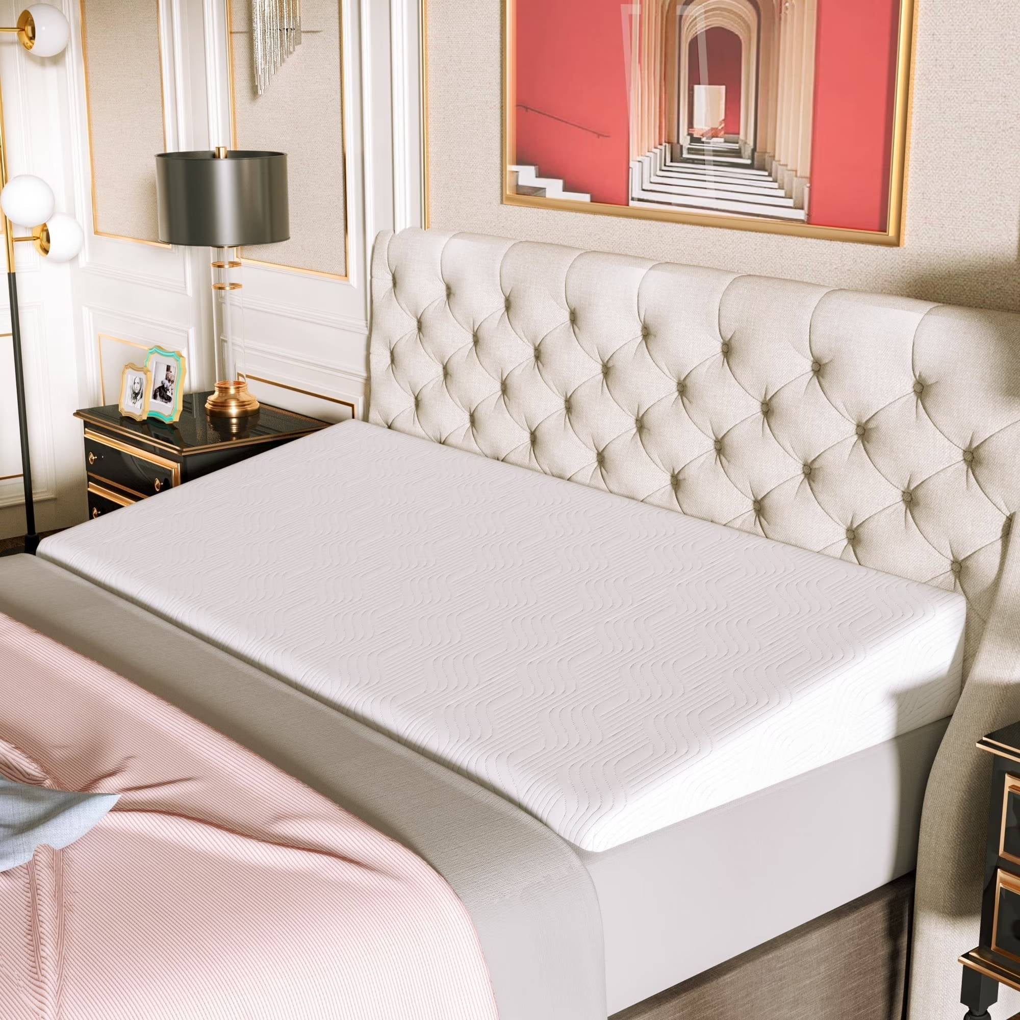 Tolead 7.5 Inch Bed Inclined Mattress Topper with Washable Cover, King ...