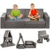 LAZY BUDDY 14 Pcs Modular Couch Toddler Play Sectional Sofa, Kids ...