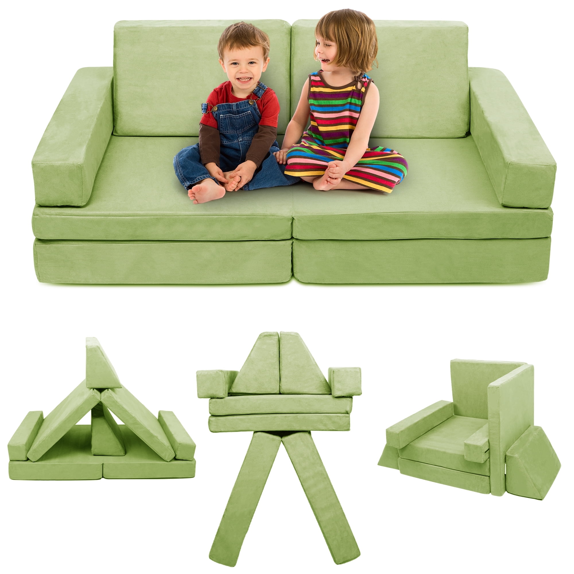 Tolead Play Couch for Kids with Imaginative Furniture, Toddlers, Green ...
