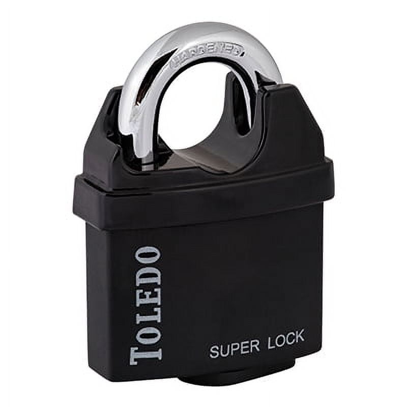 Toledo High Security 50mm Solid Brass Keyed Padlock with Weatherproof ...