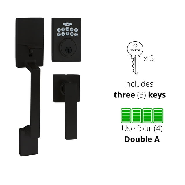 Toledo Lugo Electronic Handlesets in Iron Black - Walmart.com