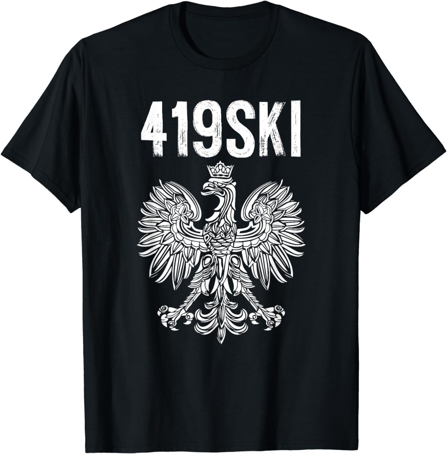 Toledo Ohio Polish American Eagle Flag Pride 419 Area Code T-Shirt ...