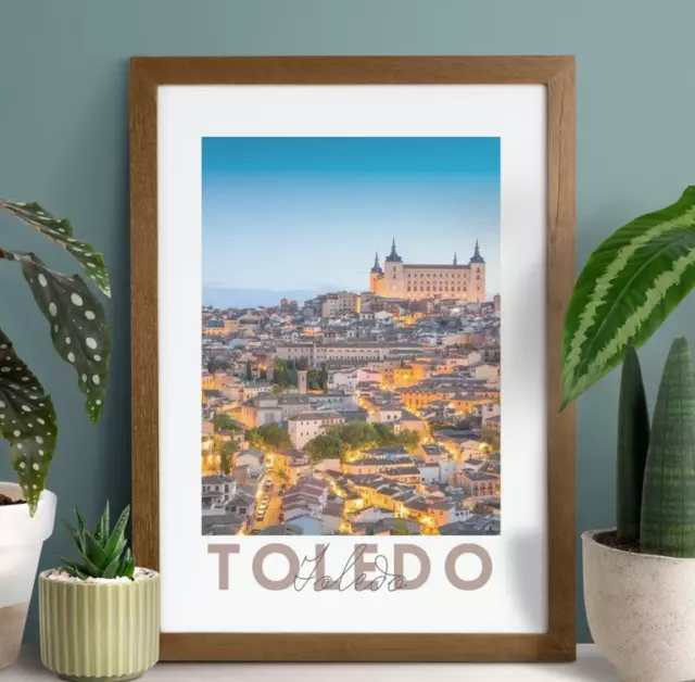 Toledo Poster, Printable Wall Art, Alcazar Toledo Print, Spain Travel ...