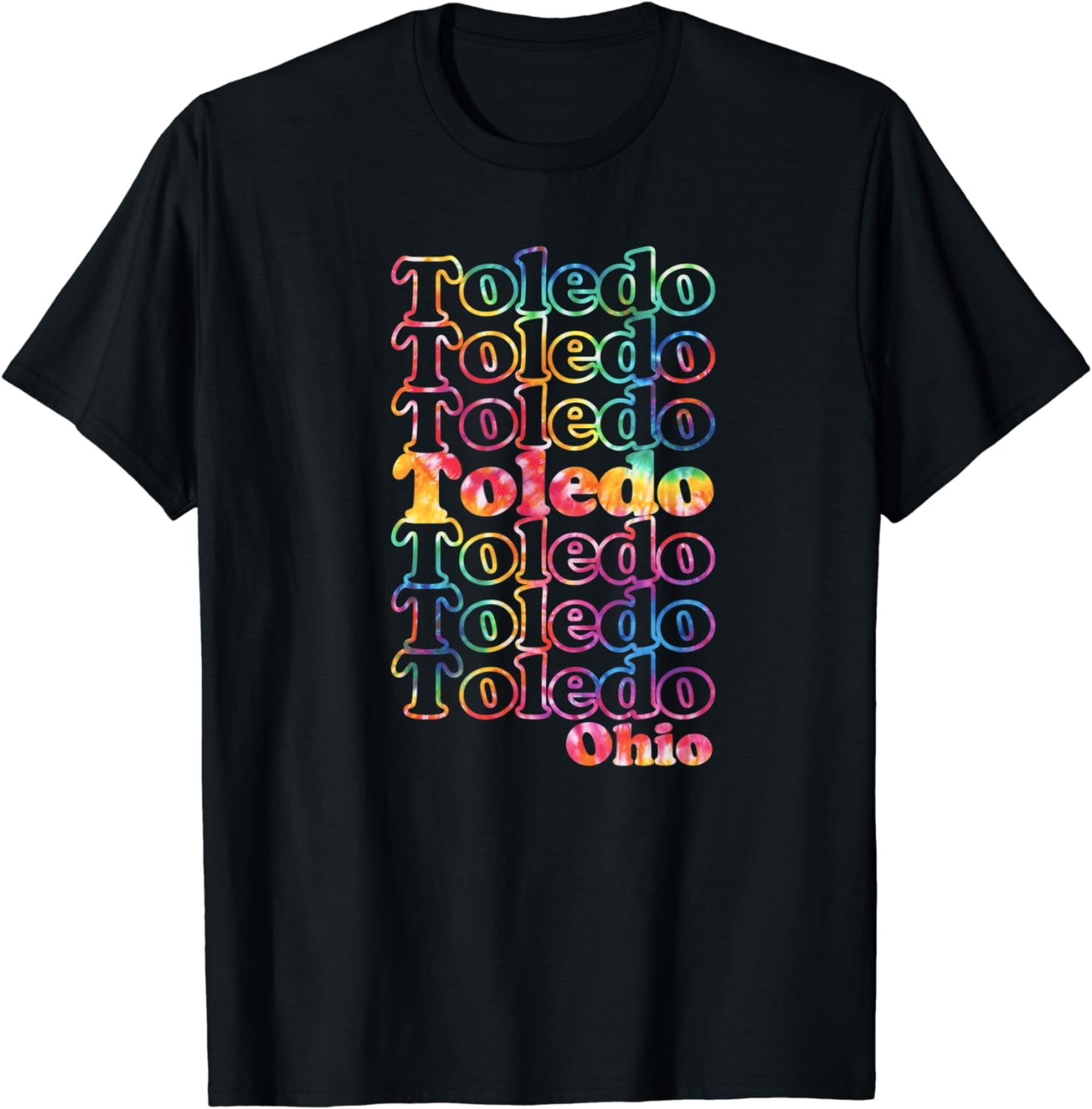 Toledo Retro Vintage Inspired Ohio Design Tie Dye T-Shirt - Walmart.com