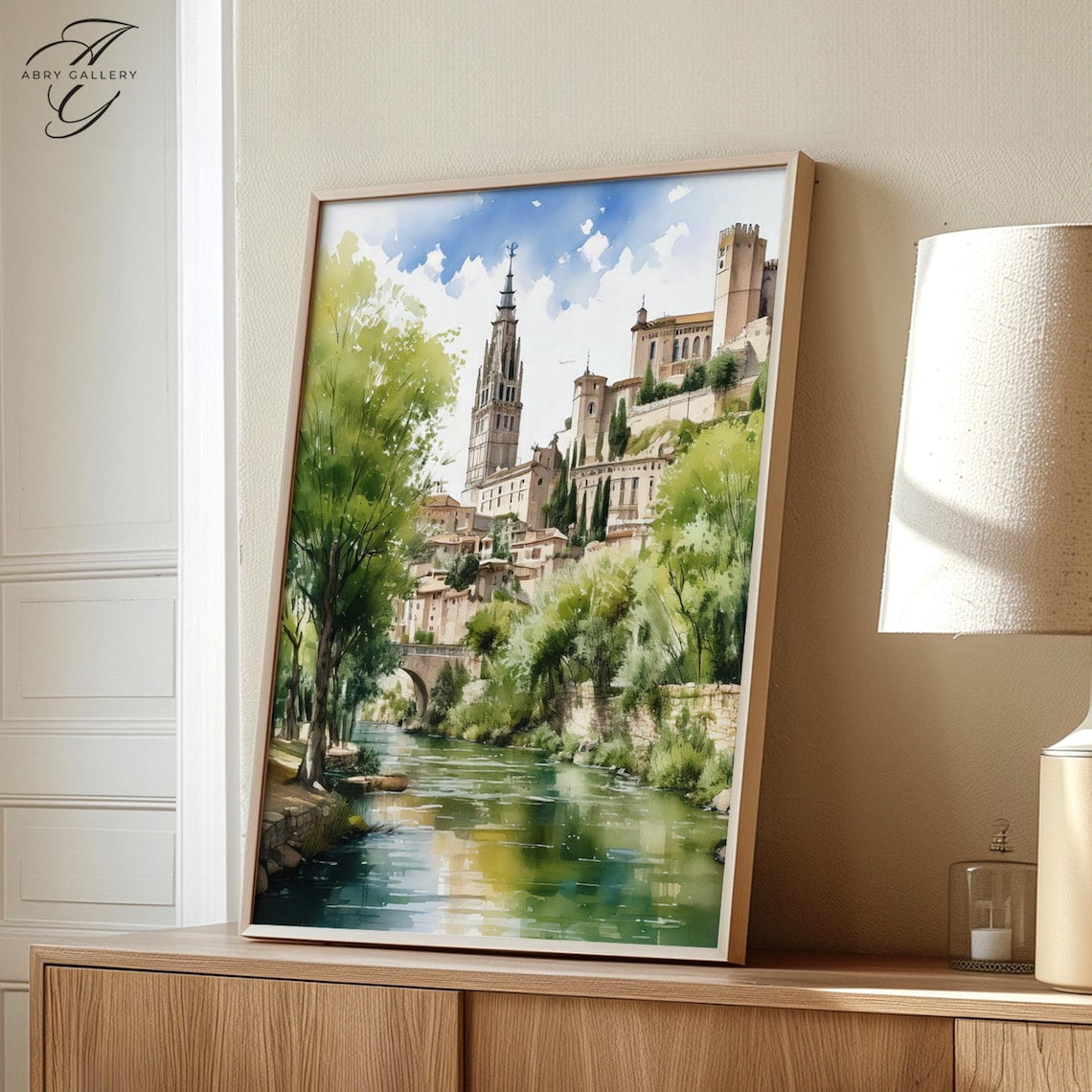 Toledo Spain Art Poster: Cityscape, Medieval Architecture, Unframed ...