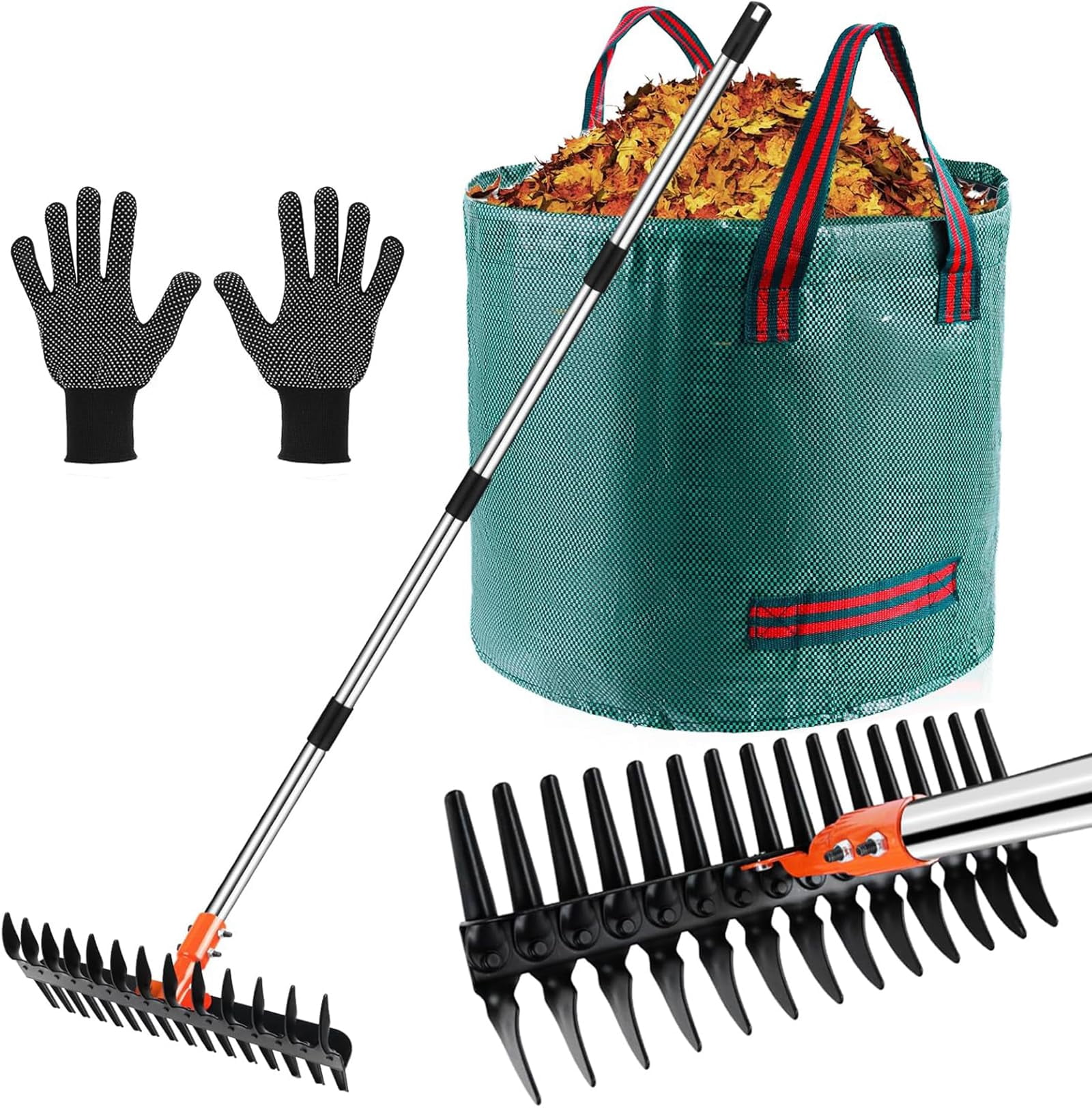 Tolia Thatch for Lawns, 15-Inch Lawn Dethatcher with Gloves & Reusable ...