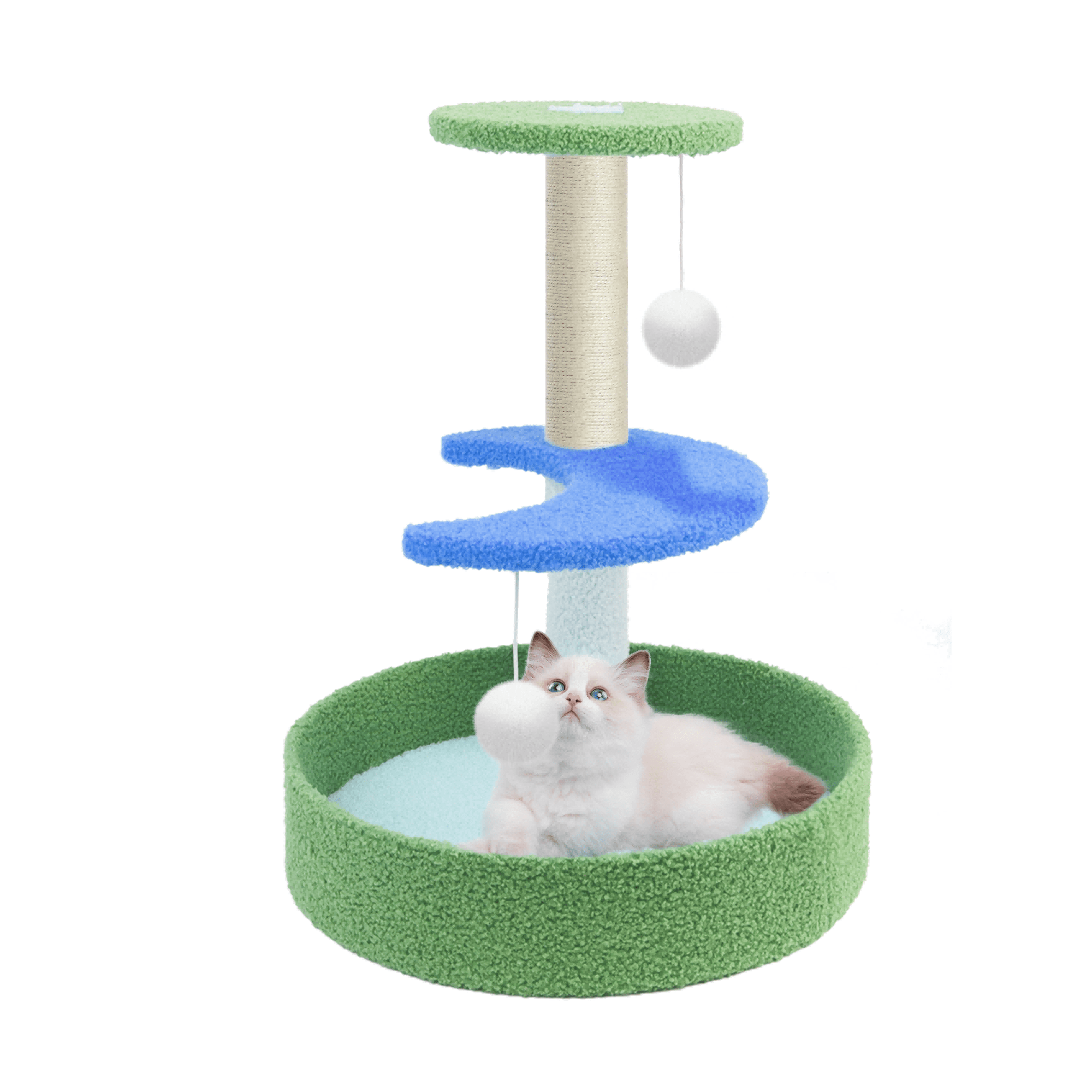 Tolobeve 18.5 Inch Cat Scratching Post Small Cat Tree Cat Scratcher ...