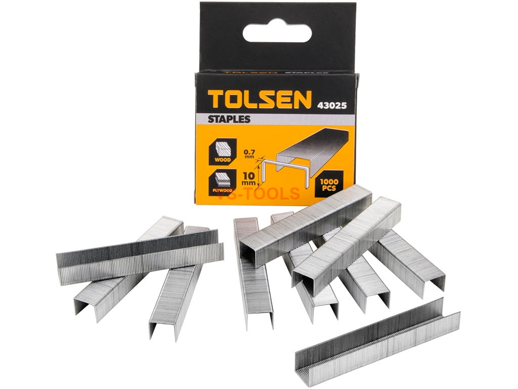 Tolsen 3/8 Heavy Duty Stapler Rustproof 1000pc Staples 0.7x10mm Staple ...