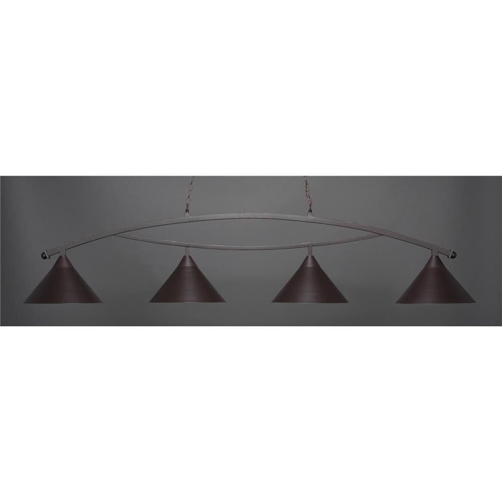 Toltec Lighting - Bow - 4 Light Billiard/Island-18 Inches Tall and 14 ... Toltec Lighting - Bow - 4 Light Billiard/Island-18 Inches Tall and 14 ...