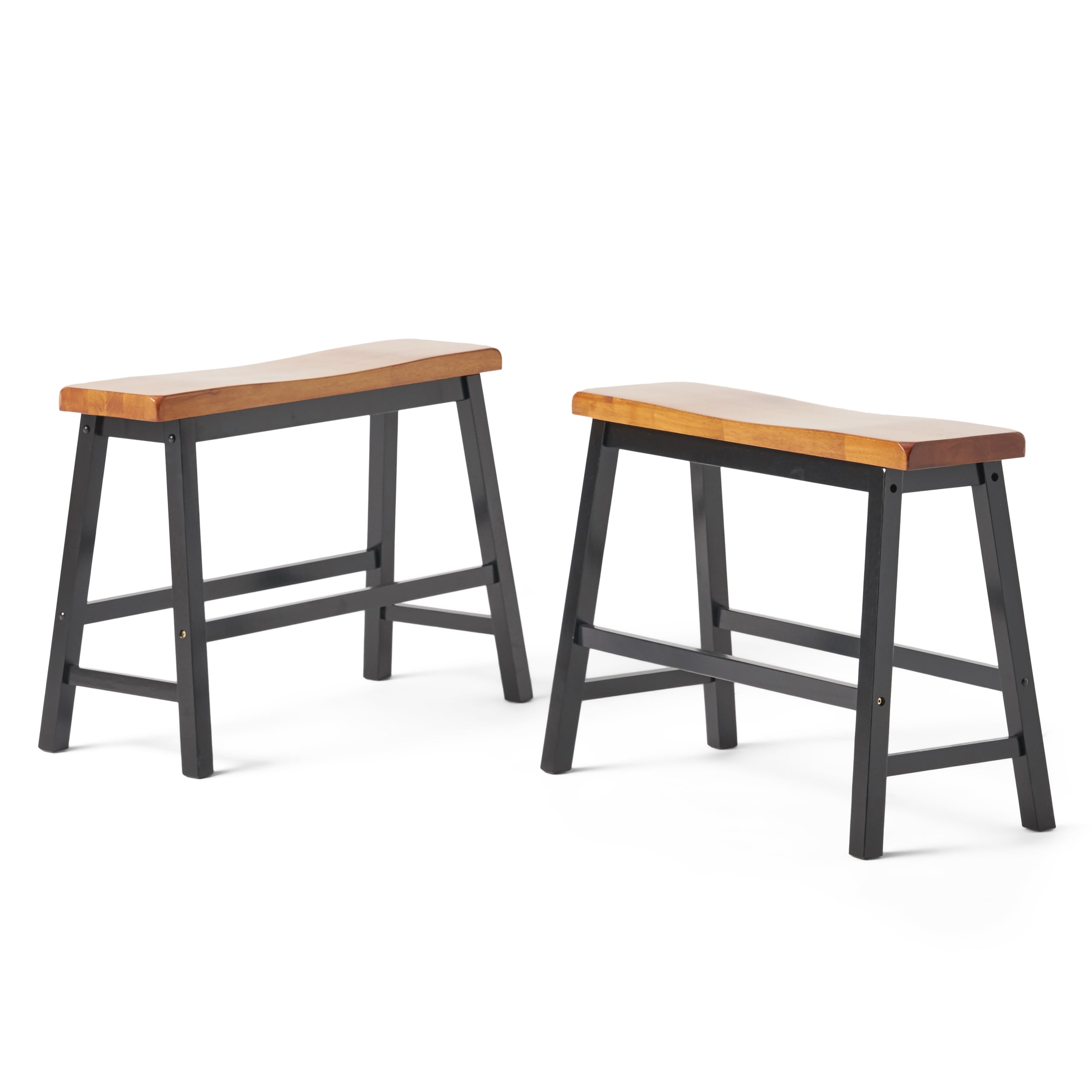 Toluca Saddle Wood Counter Dining Bench (Set of 2) - Walmart.com