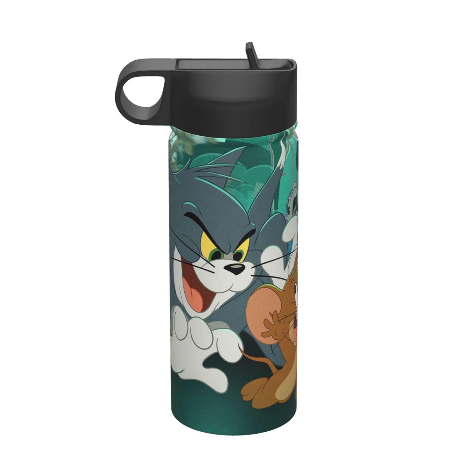 Tom And Jerry 18oz Insulated Water Bottle With Handle, Stainless Steel ...