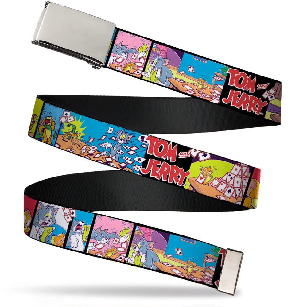 Tom and Jerry Belt, Flip Web Belt Tom Jerry House of Cards Panels, 1.5 ...