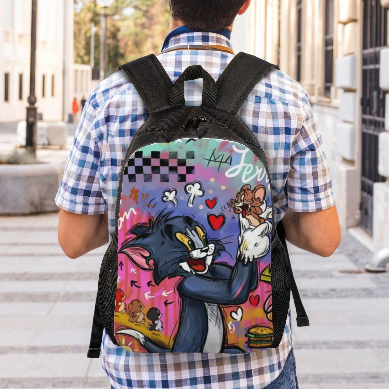 Tom And Jerry Anime Backpack Travel Bag 3d Printing Casual Daypack ...