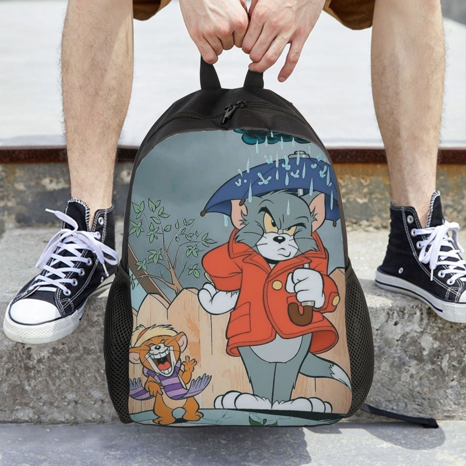 Tom And Jerry Anime Backpack Travel Bag 3d Printing Casual Daypack ...