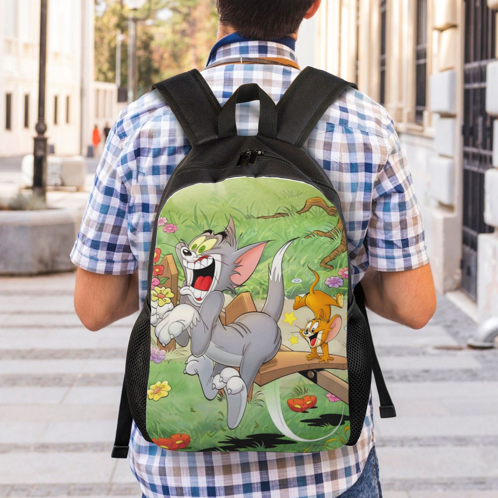 Tom And Jerry Anime Backpack Travel Bag 3d Printing Casual Daypack ...