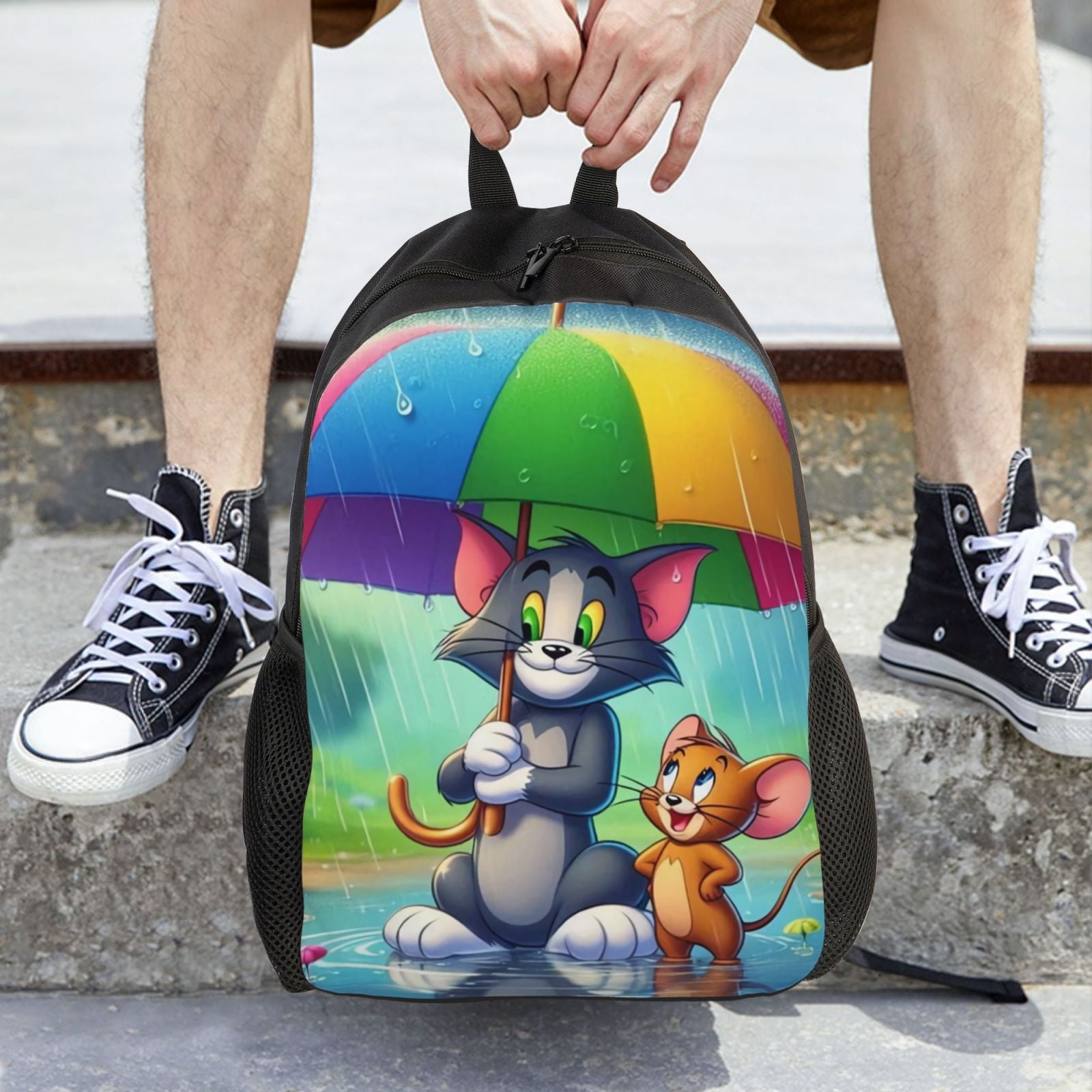 Tom And Jerry Anime Backpack Travel Bag 3d Printing Casual Daypack ...