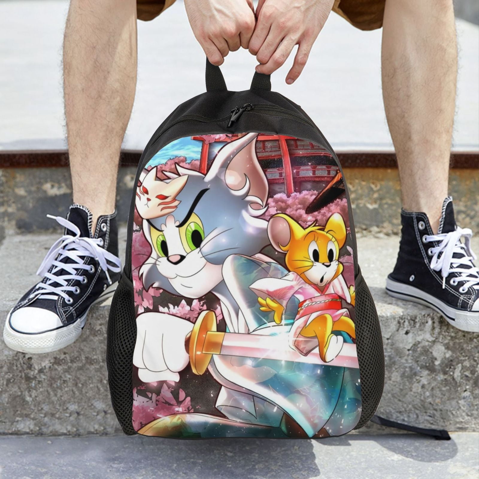 Tom And Jerry Anime Backpack Travel Bag 3d Printing Casual Daypack ...