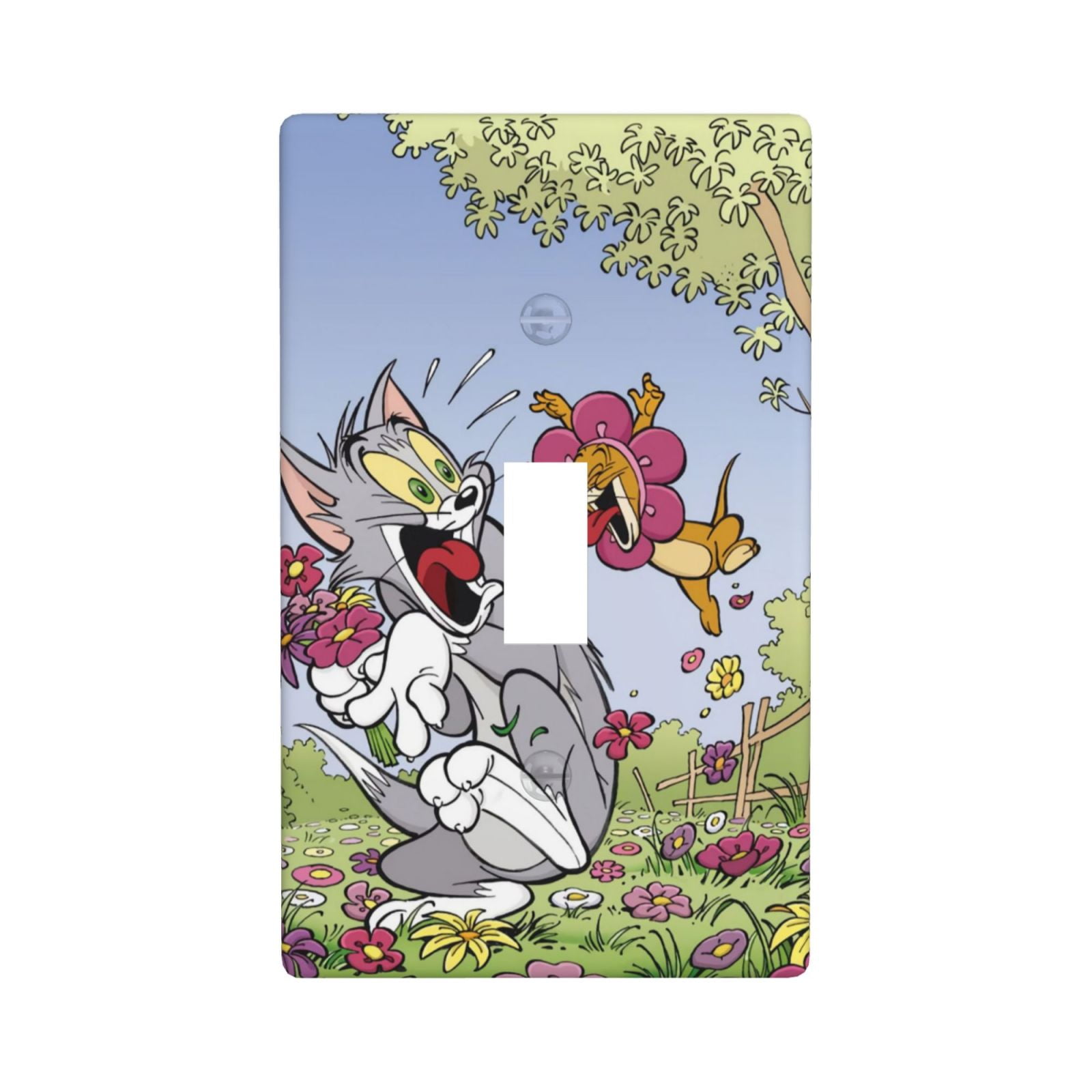 Tom And Jerry Anime Light Switch Cover Plates, Single Lever Wall Plate ...