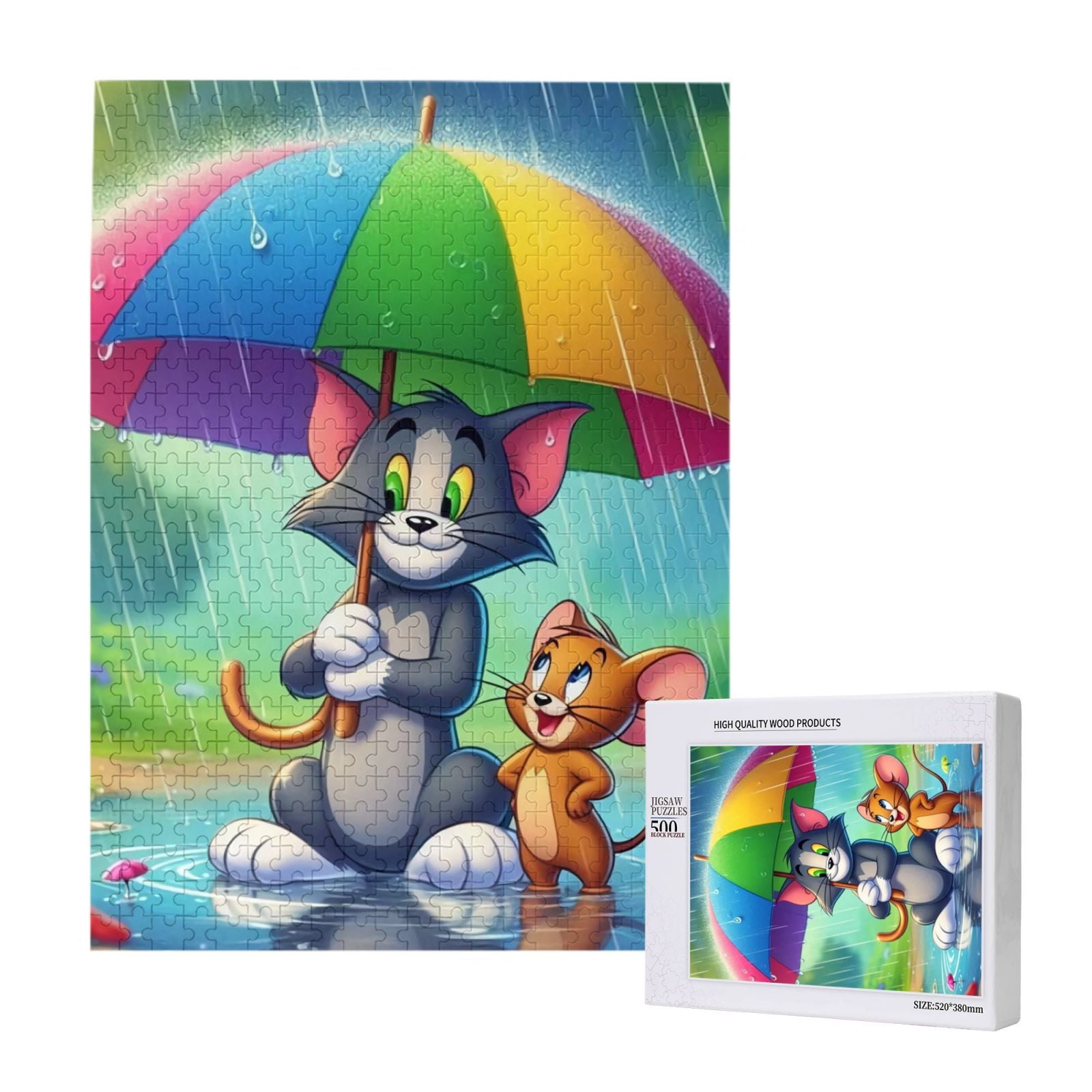 Tom And Jerry Anime Puzzles Boys Girls Teens 300/500/1000 Piece Wooden ...