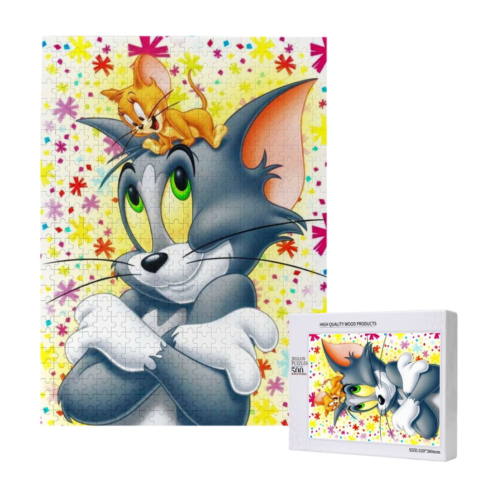 Tom And Jerry Anime Puzzles Boys Girls Teens 300/500/1000 Piece Wooden ...