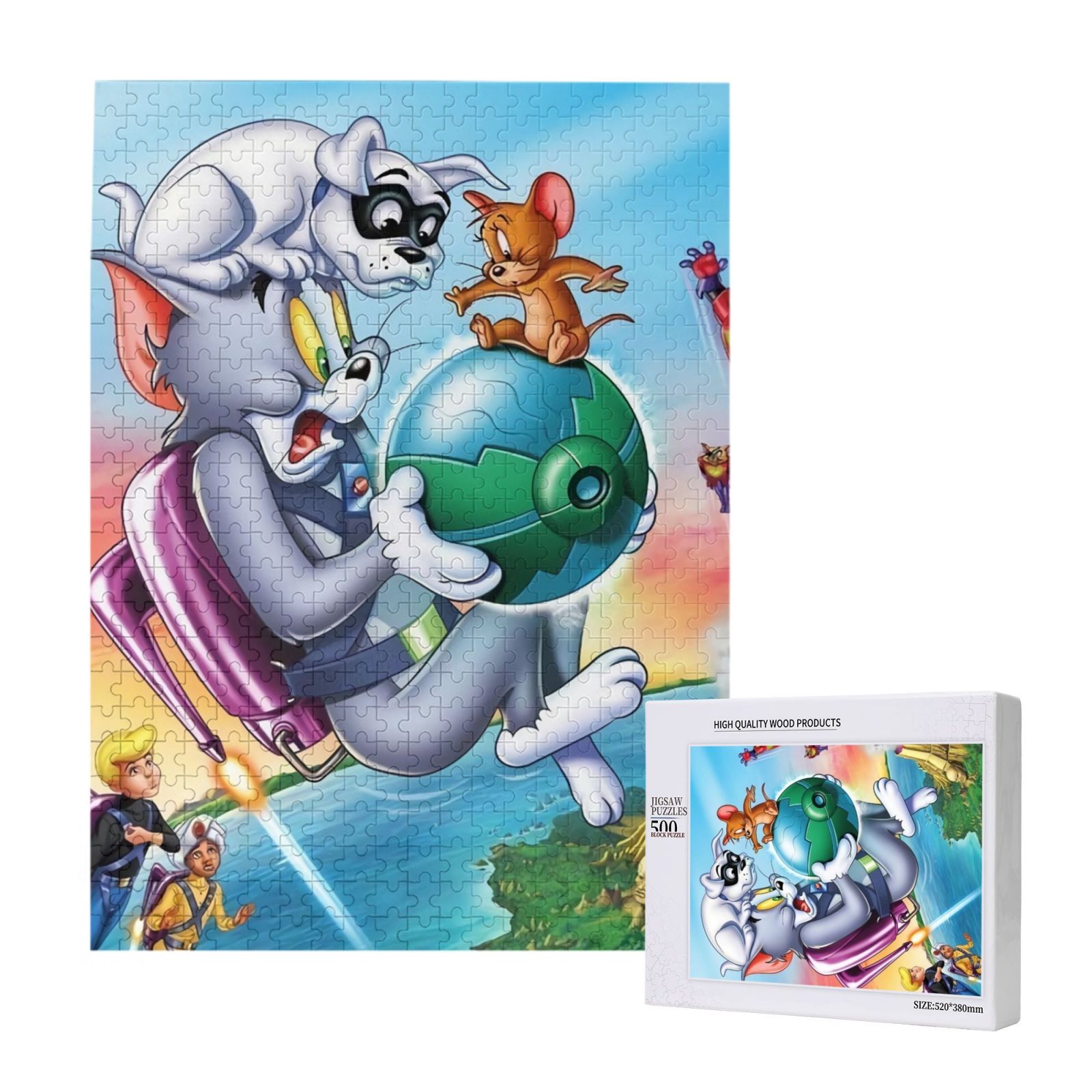 Tom And Jerry Anime Puzzles Boys Girls Teens 300/500/1000 Piece Wooden ...