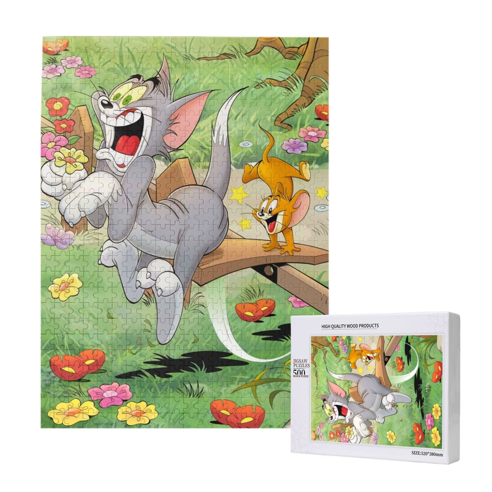 Tom And Jerry Anime Puzzles Boys Girls Teens 300/500/1000 Piece Wooden ...