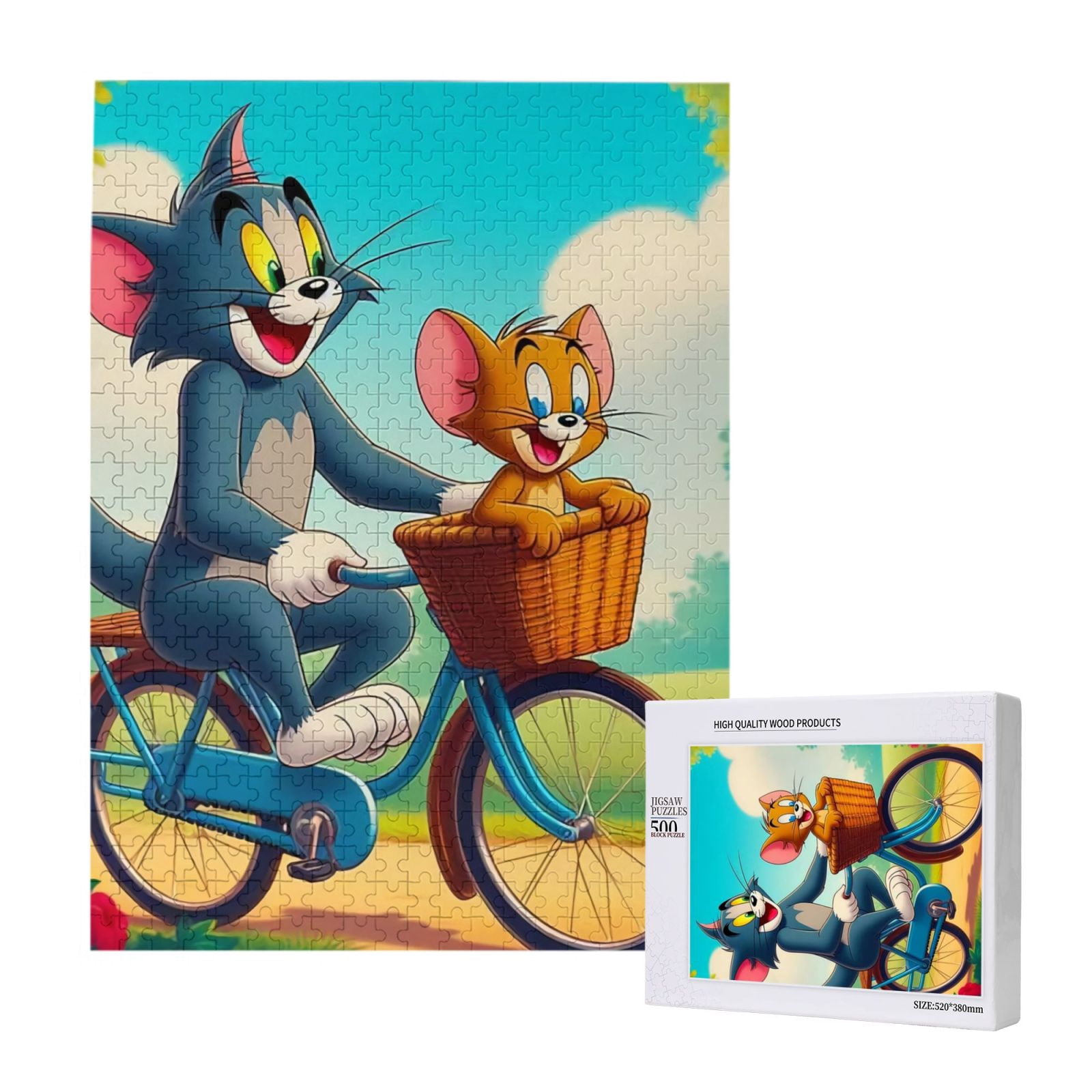 Tom And Jerry Anime Puzzles Boys Girls Teens 300/500/1000 Piece Wooden ...