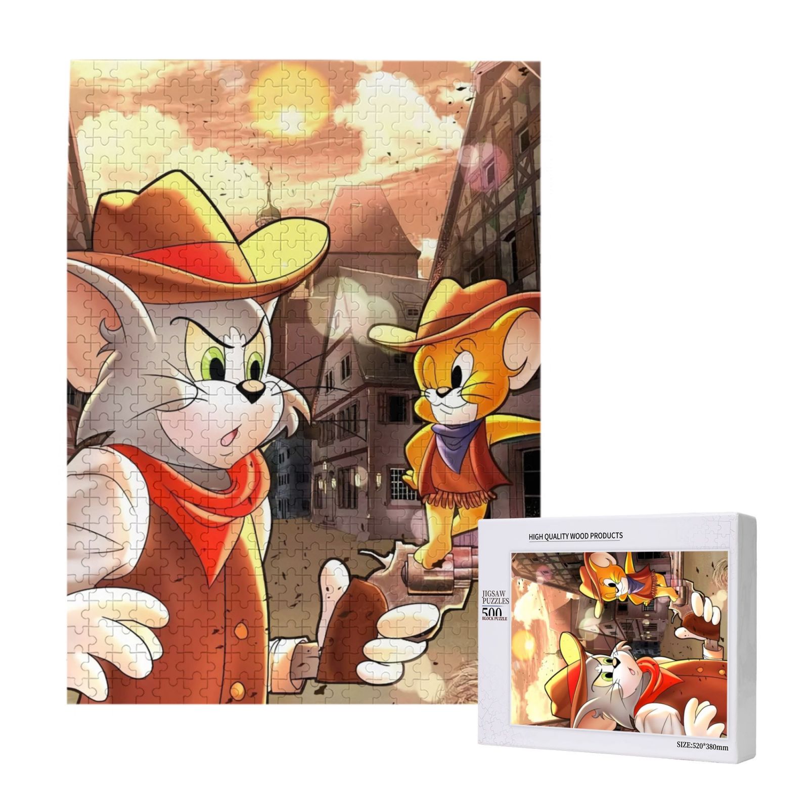 Tom And Jerry Anime Puzzles Boys Girls Teens 300/500/1000 Piece Wooden ...