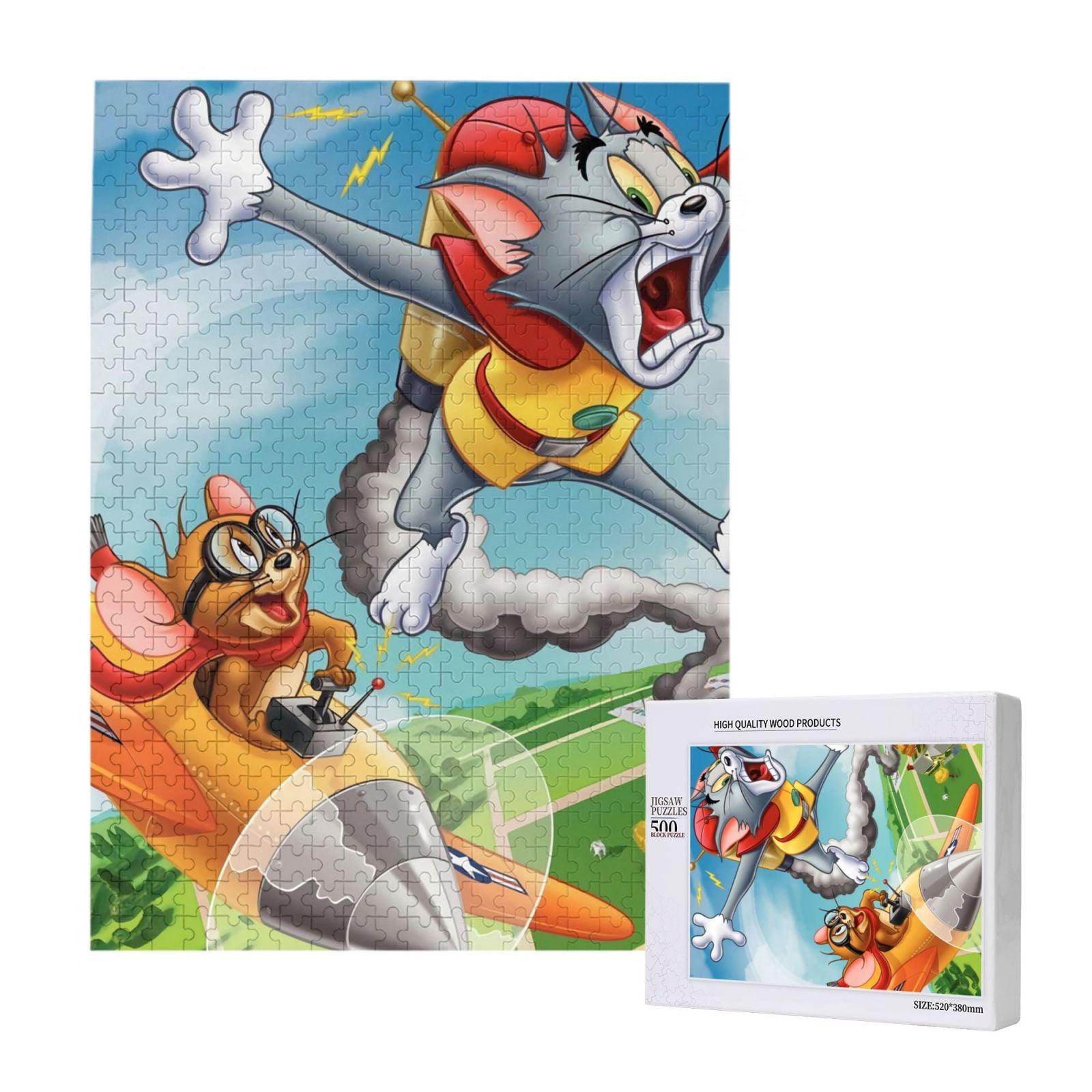Tom And Jerry Anime Puzzles Boys Girls Teens 300/500/1000 Piece Wooden ...