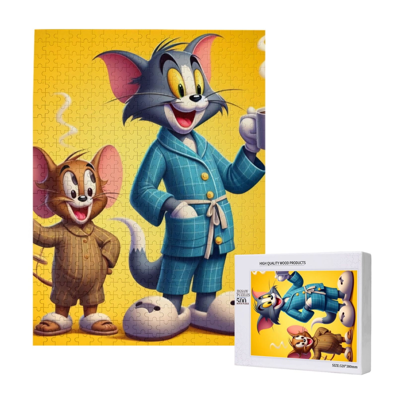 Tom And Jerry Anime Puzzles Boys Girls Teens 300/500/1000 Piece Wooden ...