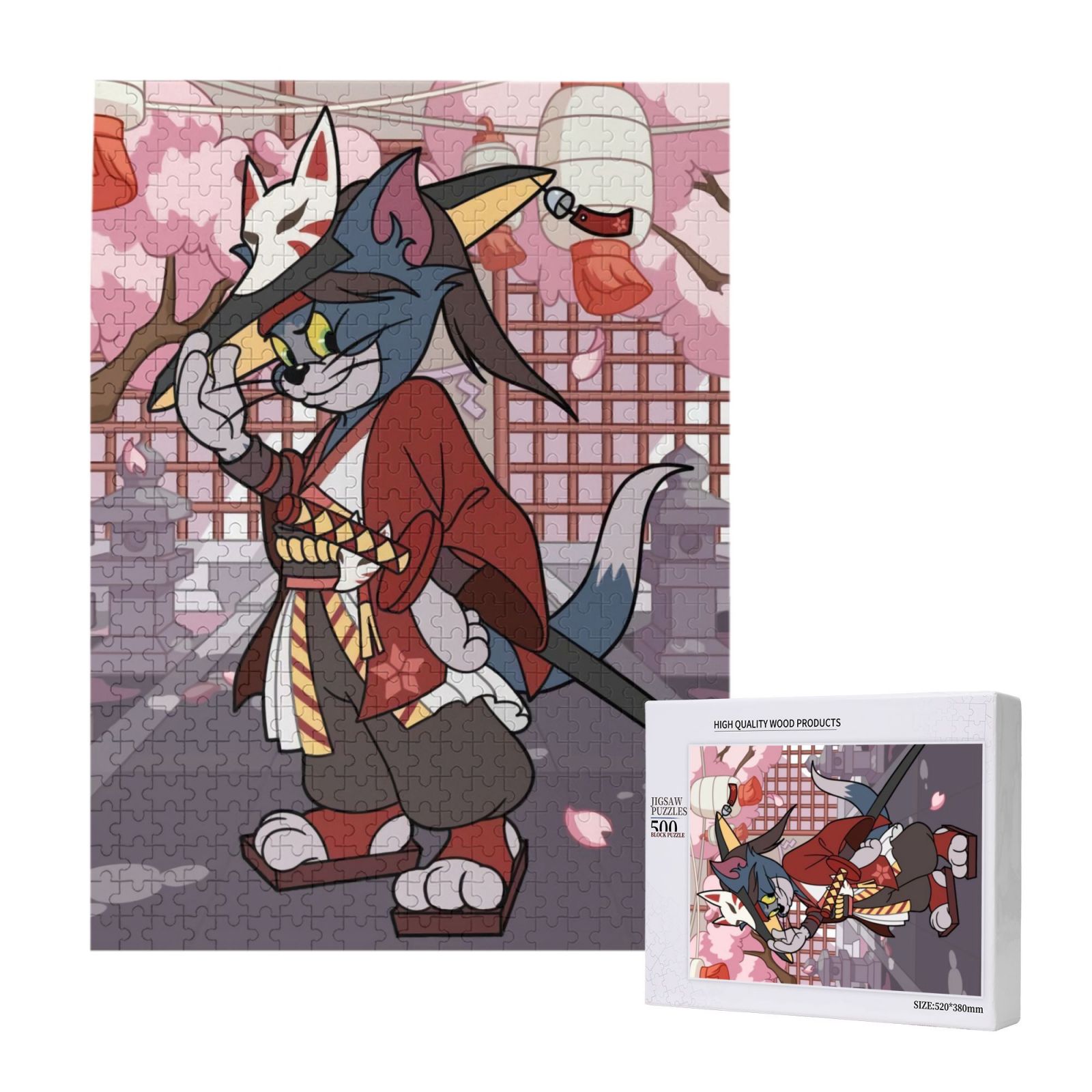 Tom And Jerry Anime Puzzles Boys Girls Teens 300/500/1000 Piece Wooden ...