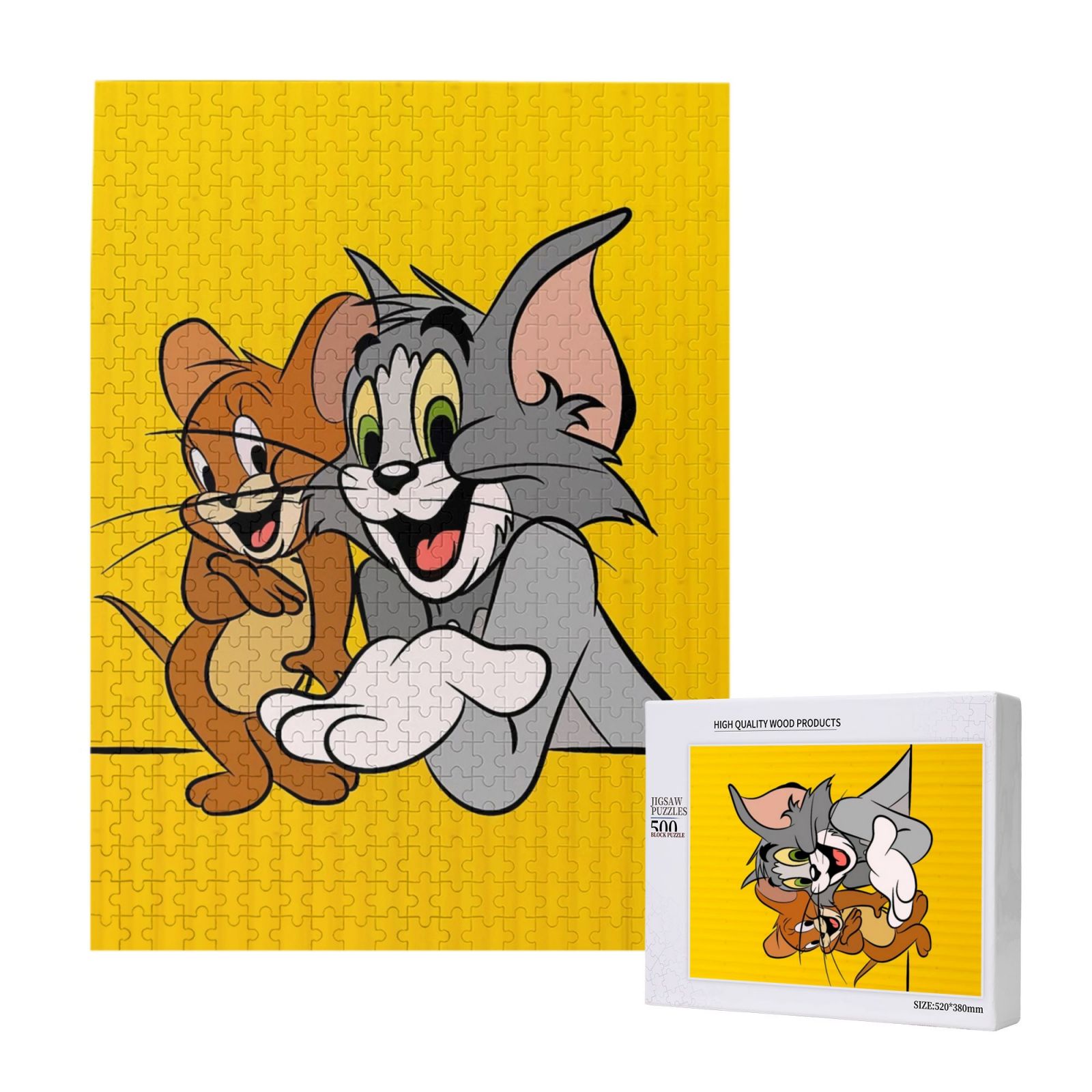 Tom And Jerry Anime Puzzles Boys Girls Teens 300/500/1000 Piece Wooden ...
