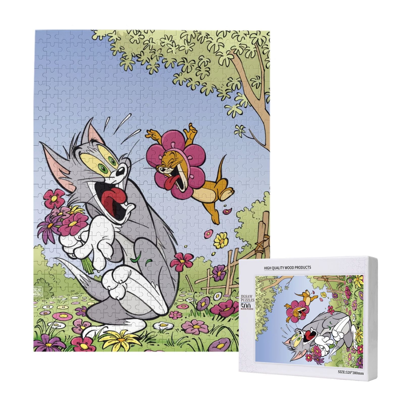 Tom And Jerry Anime Puzzles Boys Girls Teens 300/500/1000 Piece Wooden ...