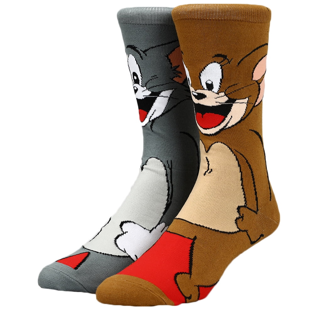 Bioworld Tom And Jerry Animigos 360 Cartoon Character Crew Socks for ...