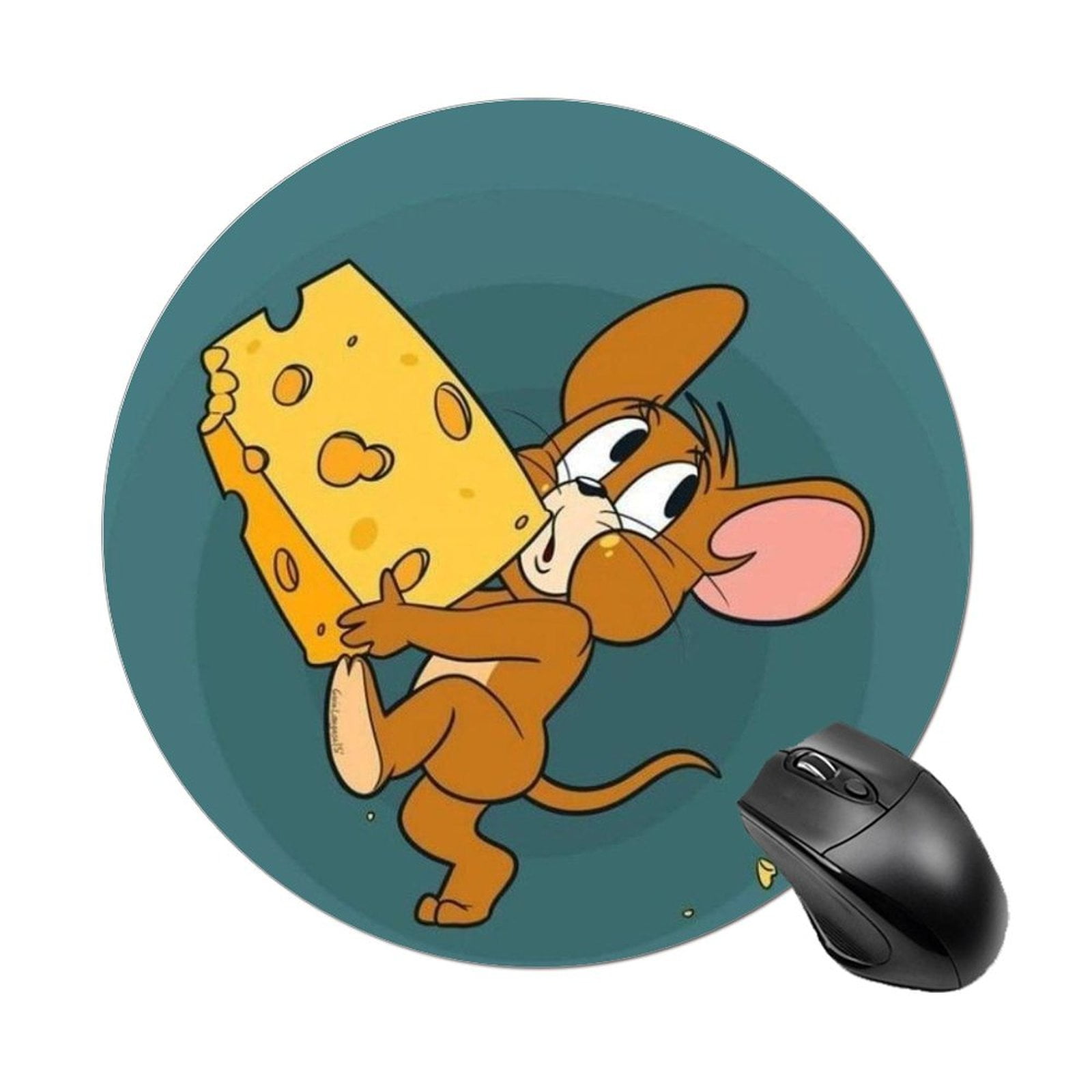 Tom And Jerry Anti-Slip Round Mouse Pad Portable Design for Home Work ...
