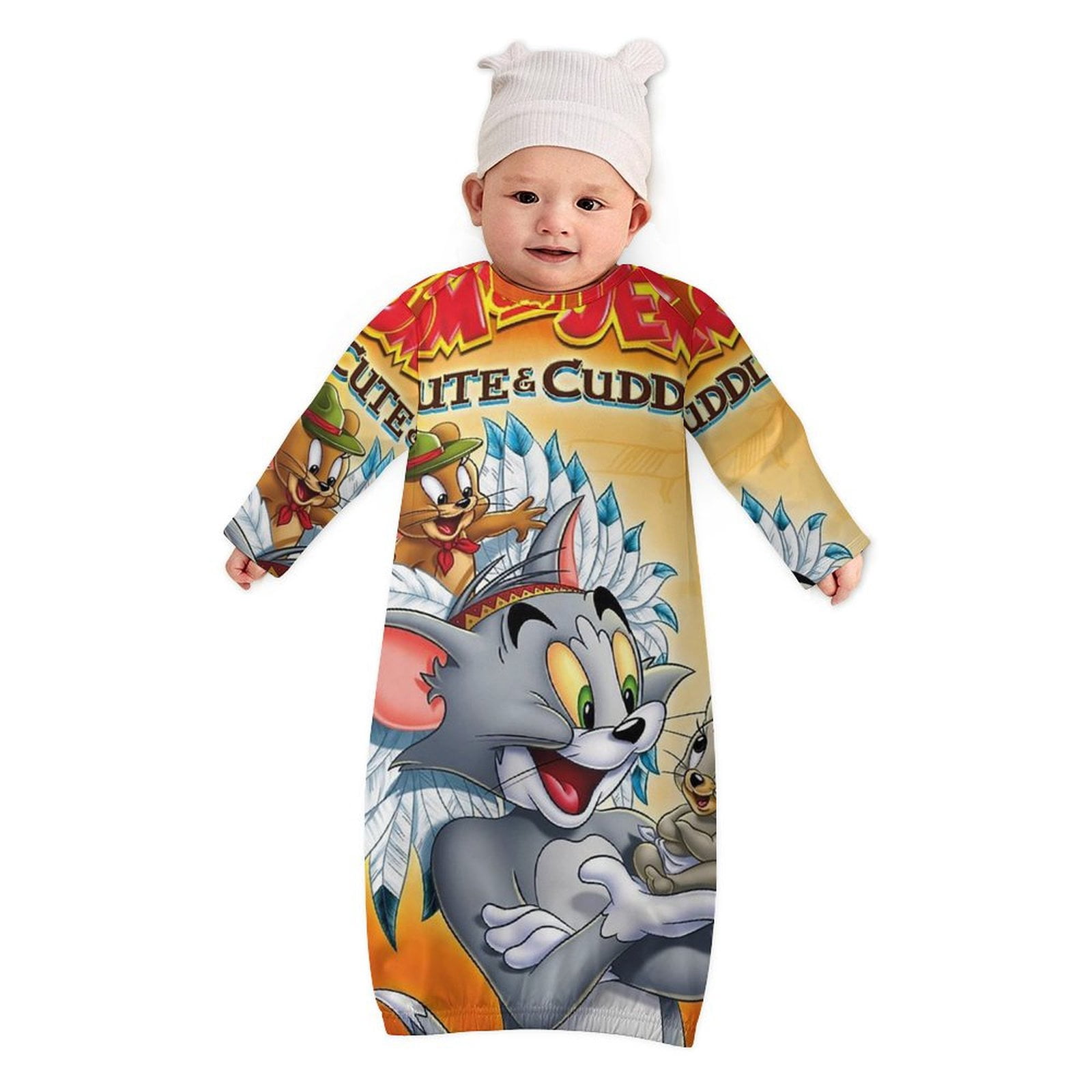 Tom And Jerry Baby Boy And Girls Sleeper Gown Newborn to Infant ...
