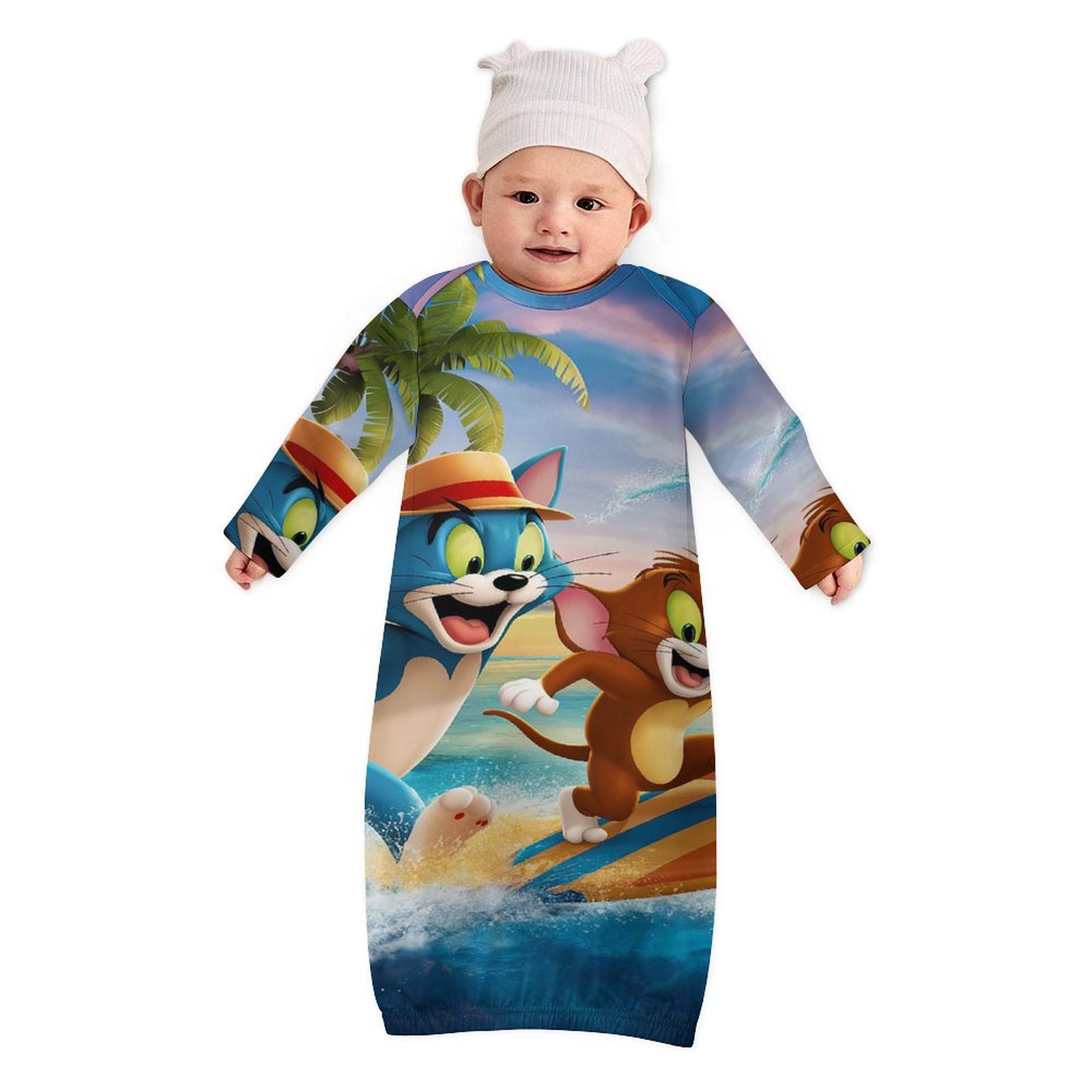 Tom And Jerry Baby Boy And Girls Sleeper Gown Newborn to Infant ...