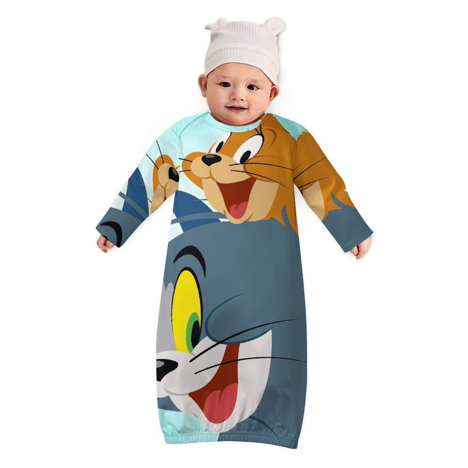 Tom And Jerry Baby Boy And Girls Sleeper Gown Newborn to Infant ...