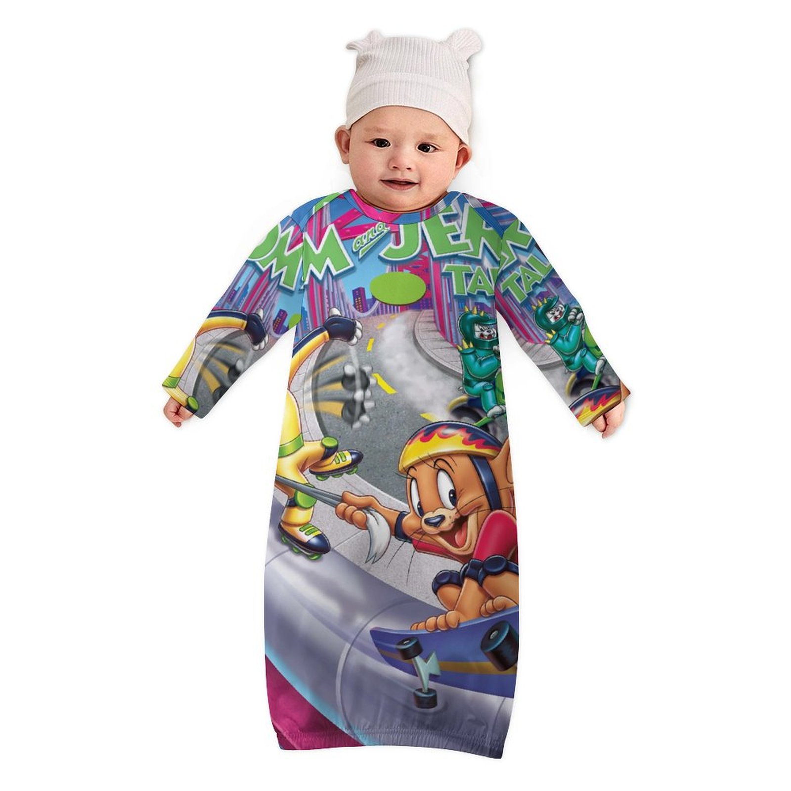 Tom And Jerry Baby Boy And Girls Sleeper Gown Newborn to Infant ...