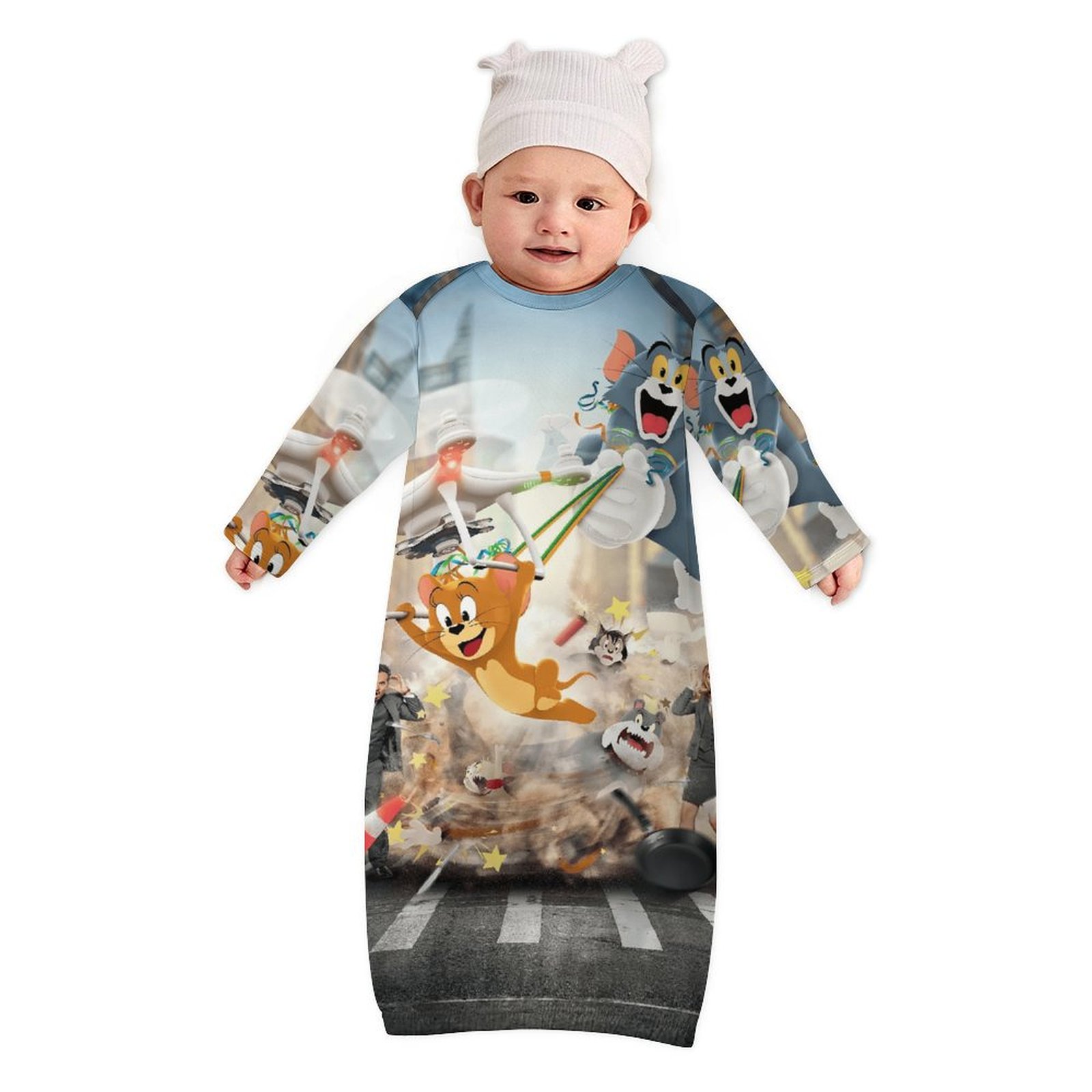 Tom And Jerry Baby Boy And Girls Sleeper Gown Newborn to Infant ...