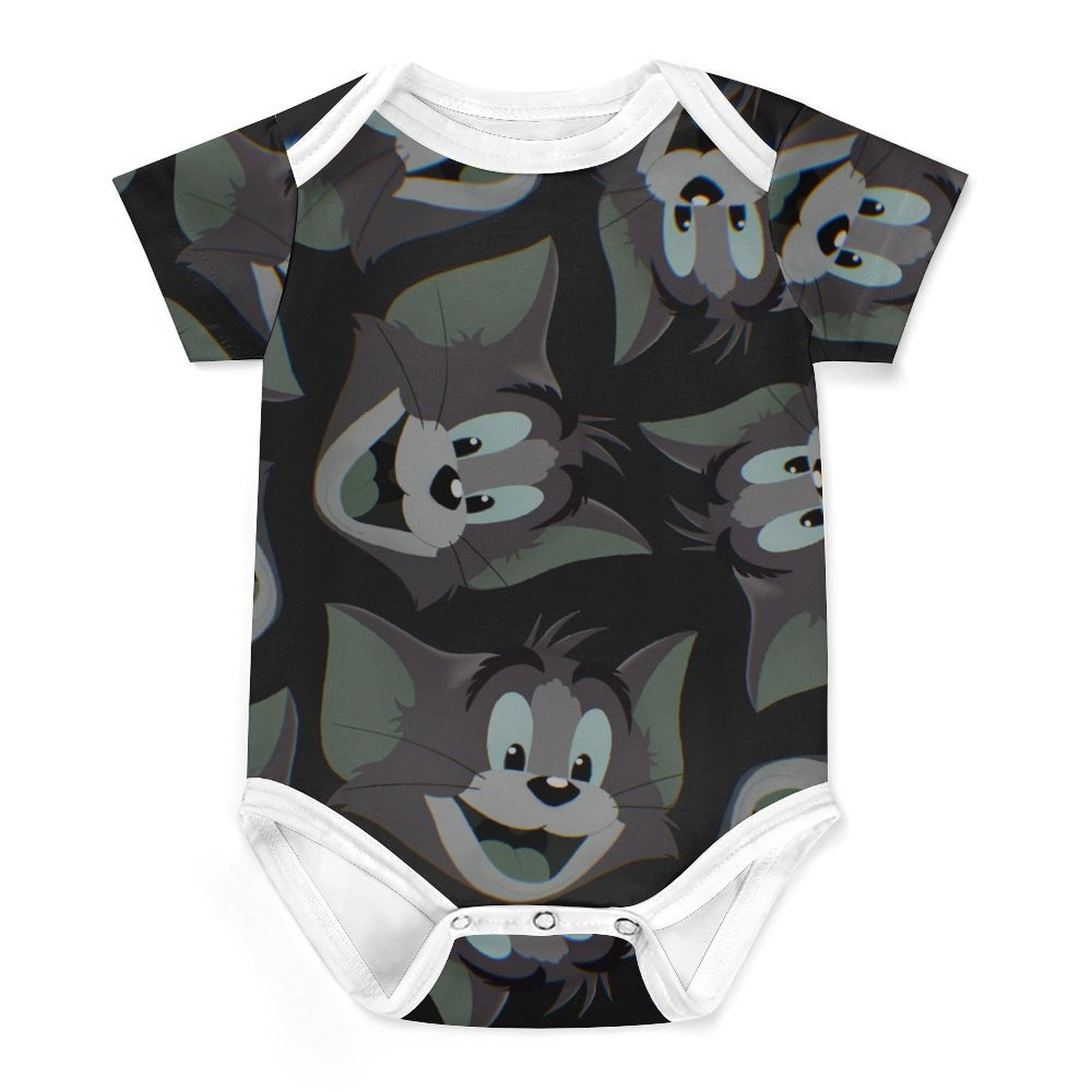 Tom And Jerry Baby Boy Girl Short Sleeve Rompers Bodysuit One Piece ...