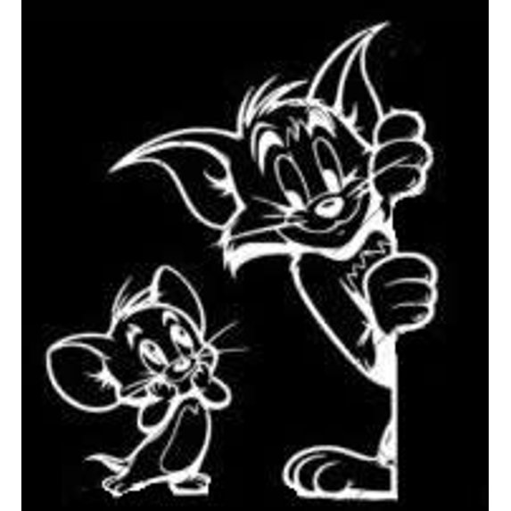 Tom And Jerry Cat And Mouse 6 Inch Professional Sticker for Truck, Car ...