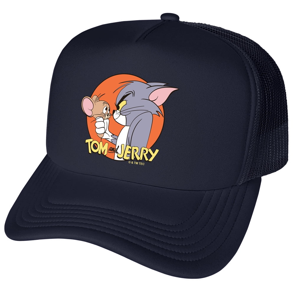 Tom And Jerry Characters Foam Snapback Trucker Hat - Unisex for Men and Women - Walmart.com