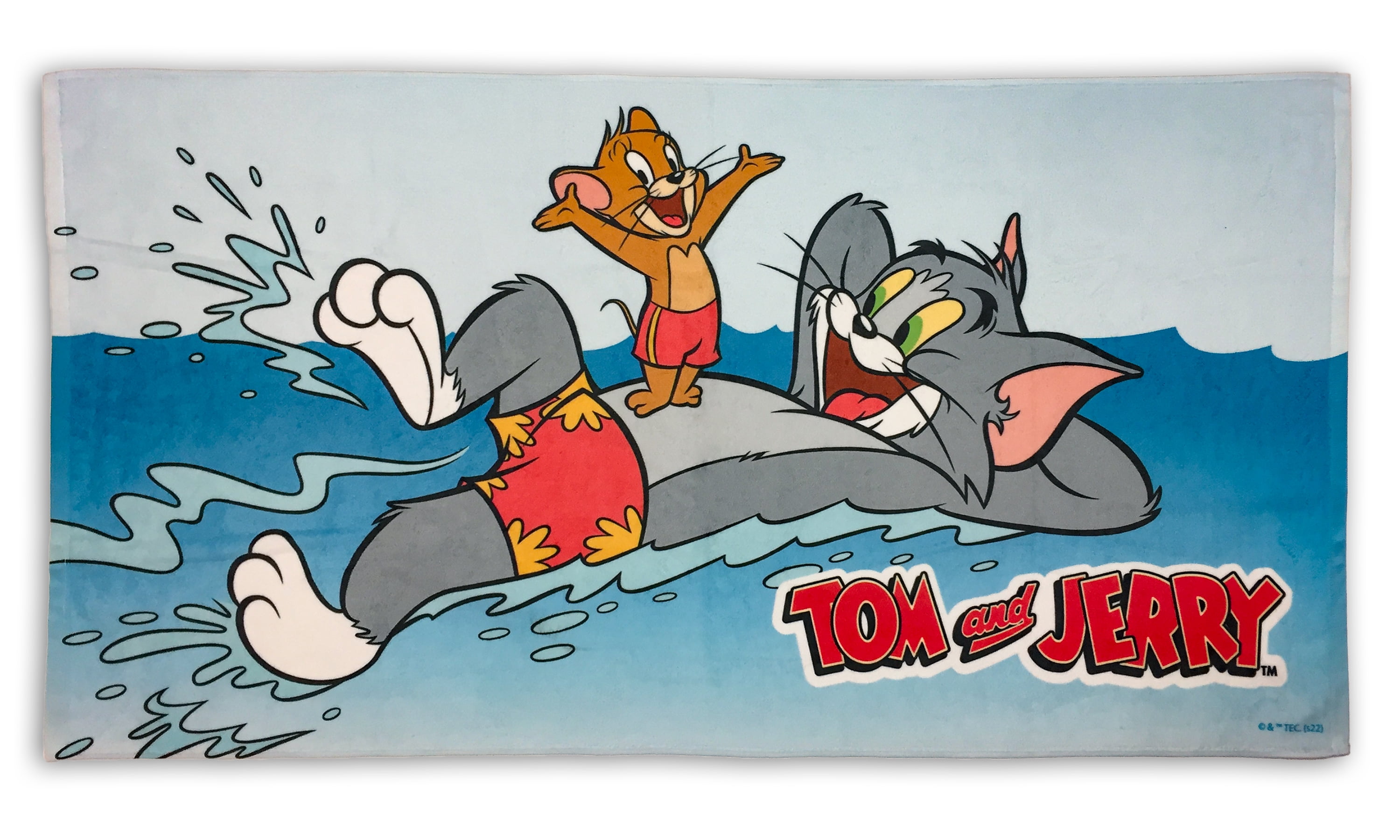 Tom And Jerry Classic Cartoon Characters Swim Pool Bath Sheet Towel ...